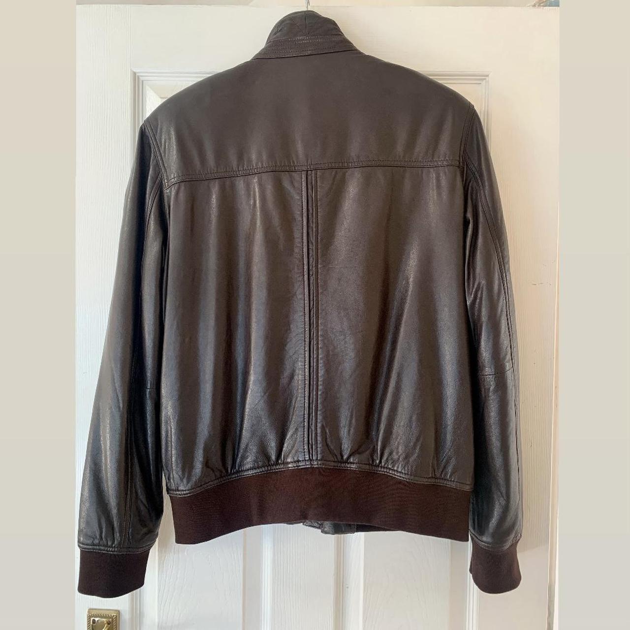 Barney & Taylor leather jacket - dark brown. Very... - Depop