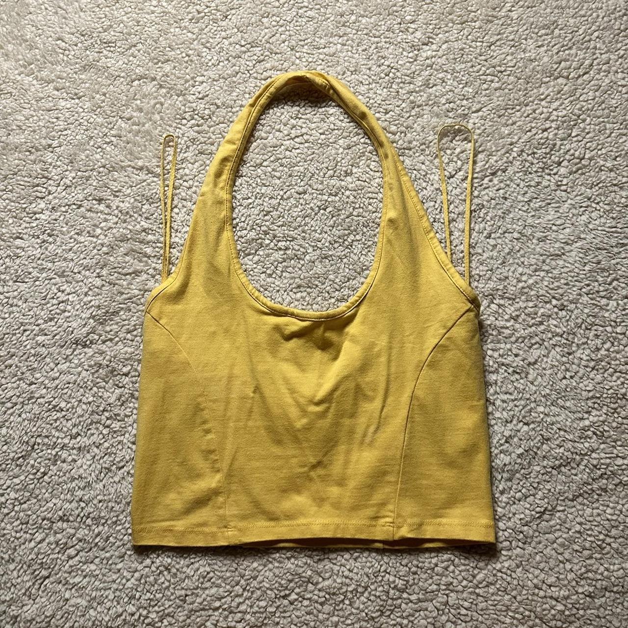 Urban Outfitters yellow halter top. Woman’s Size... - Depop