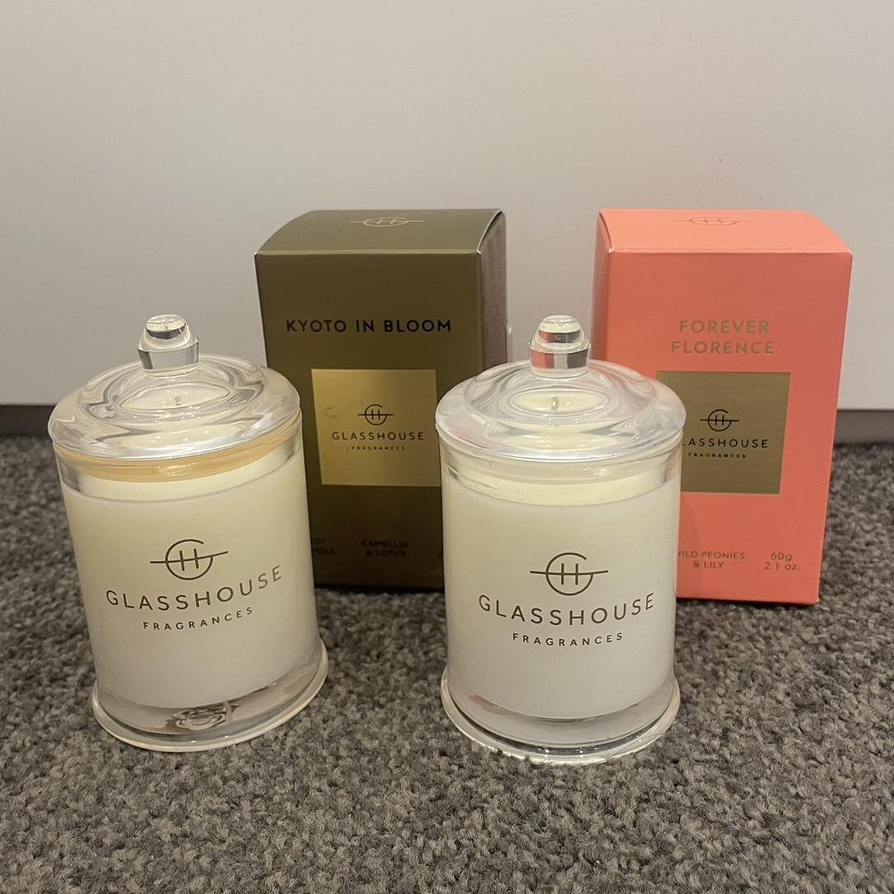 2x GLASSHOUSE Fragrances 60g Soy Candles (Wild... - Depop