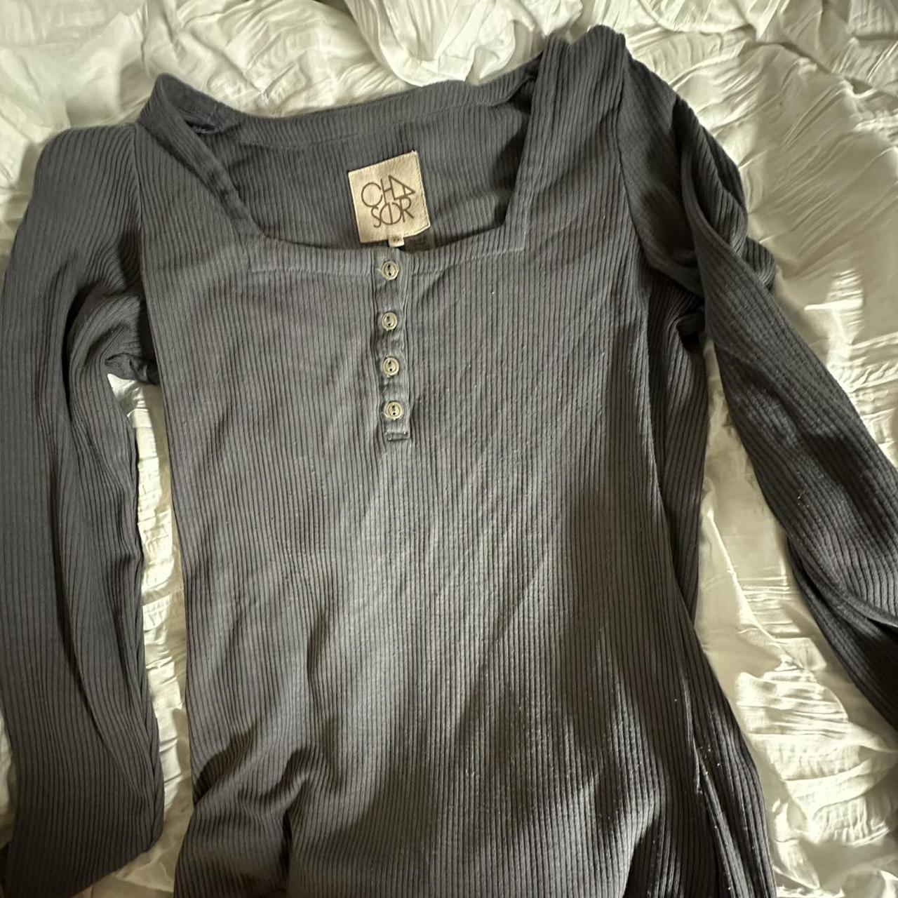 Grey long sleeve shirt, perfect for fall... - Depop