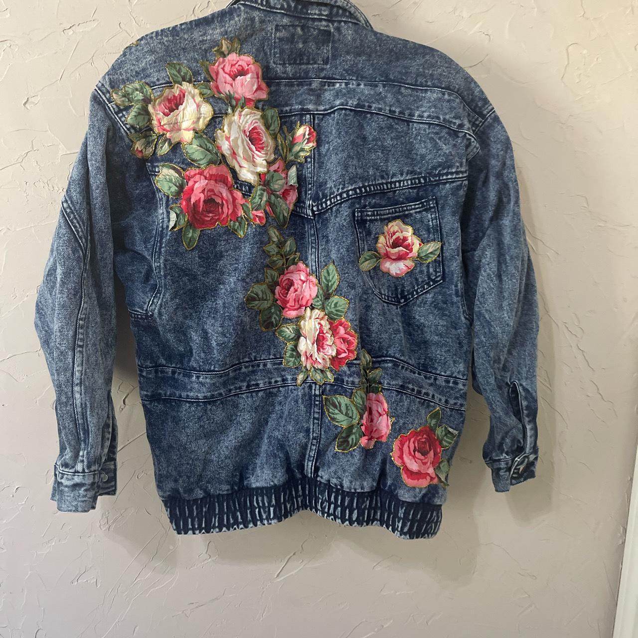 Vintage 80s acid wash jacket #80s - Depop
