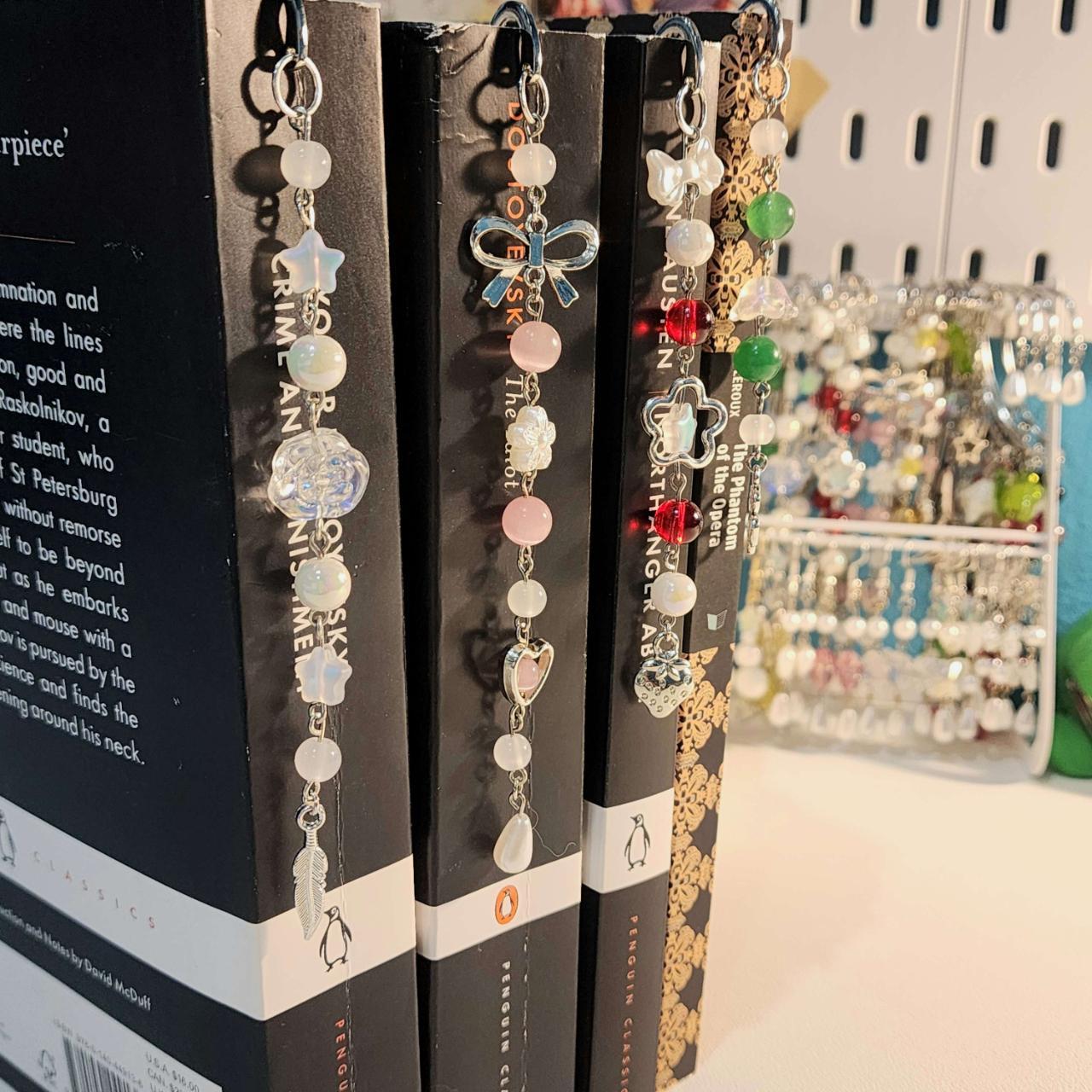 Cute handmade beaded metal strawberry-themed... | Depop