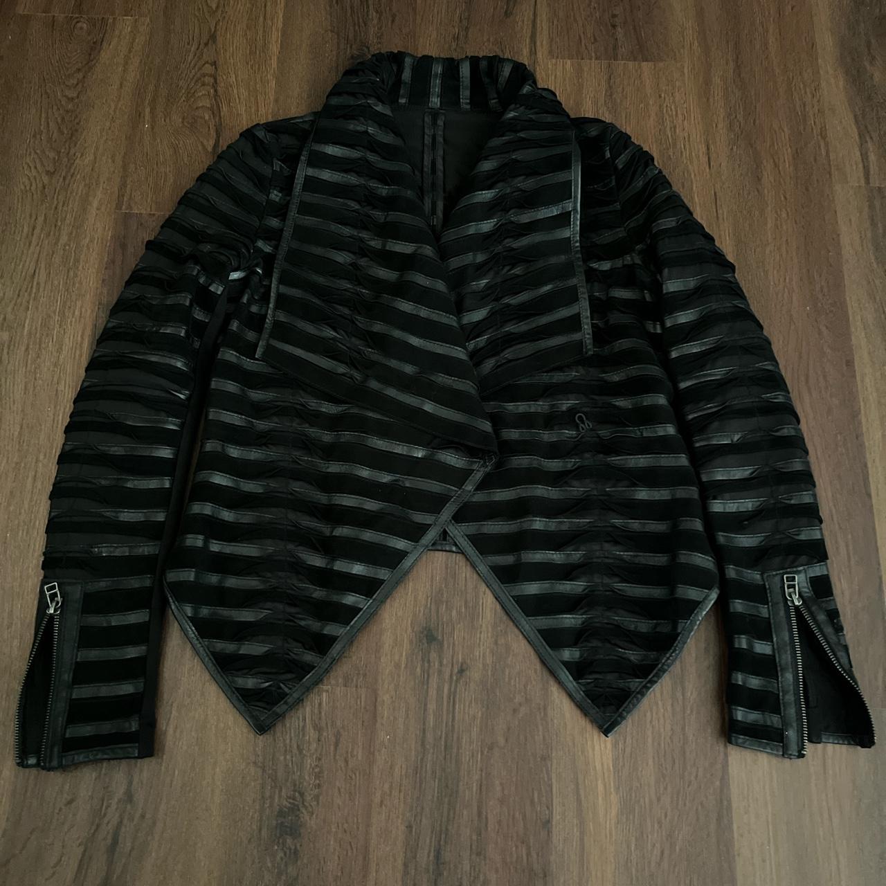 Japanese brand distressed leather jacket sick... - Depop