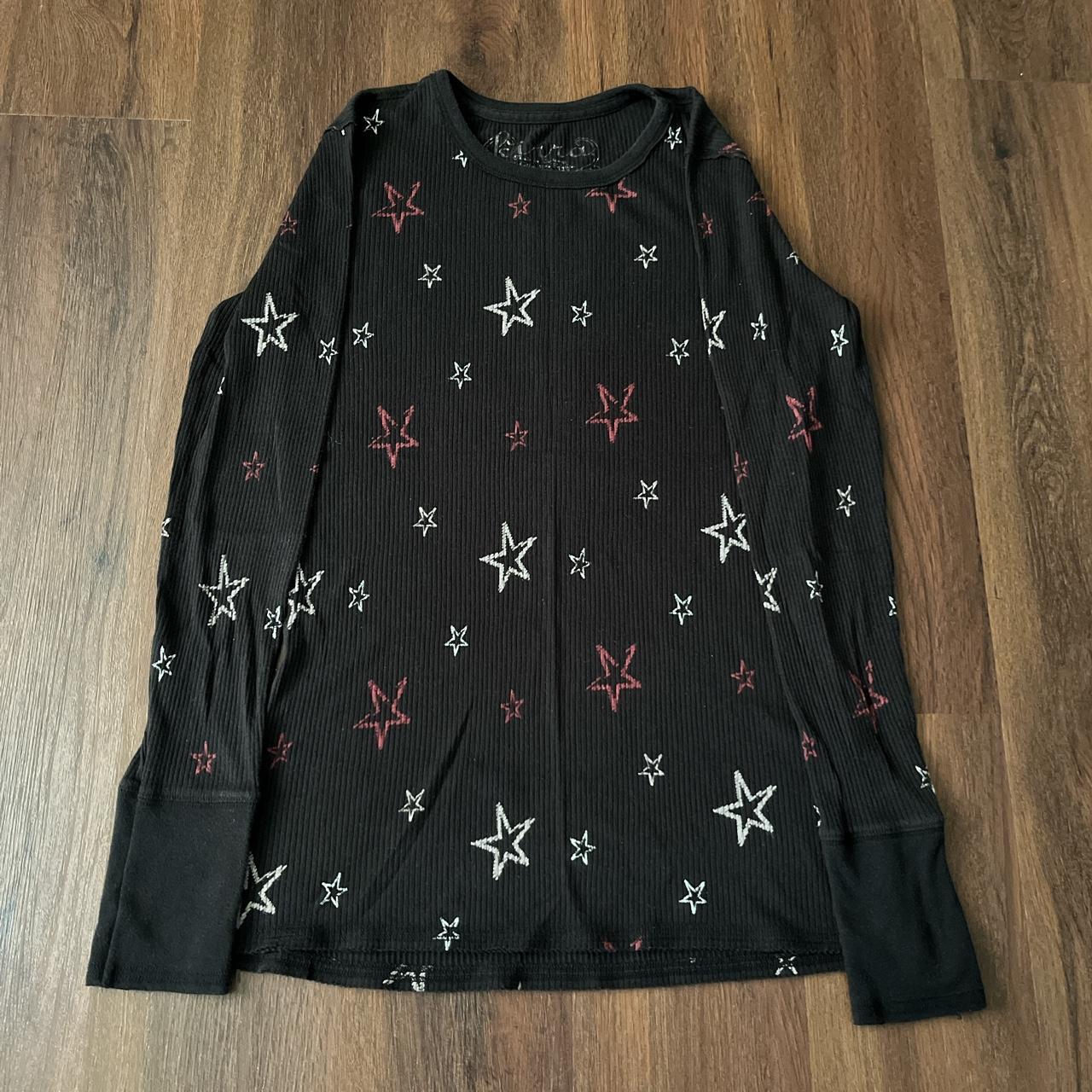grunge star long sleeve grunge ah shirt fits... - Depop
