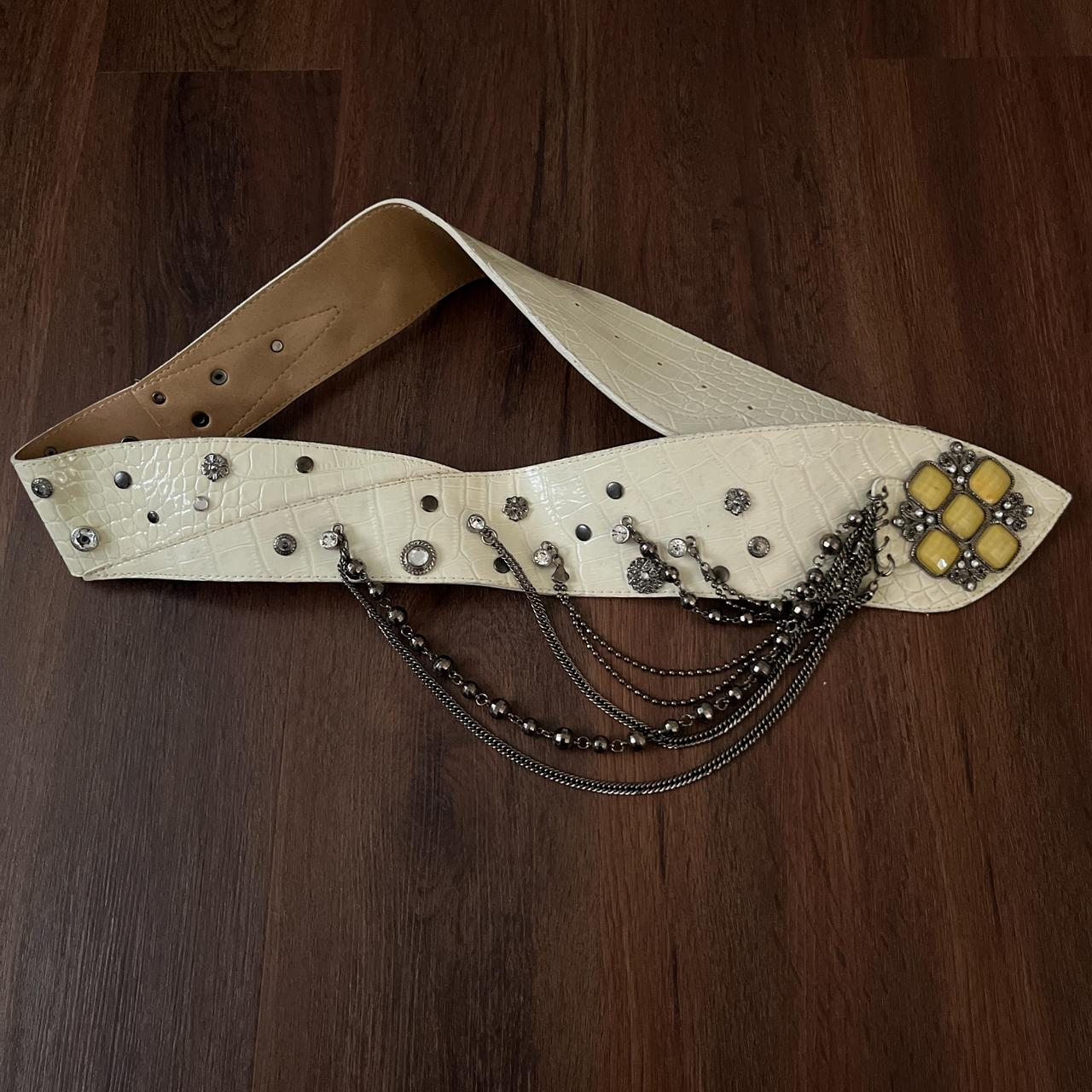 japanese studded and chained gyaru belt not much... - Depop