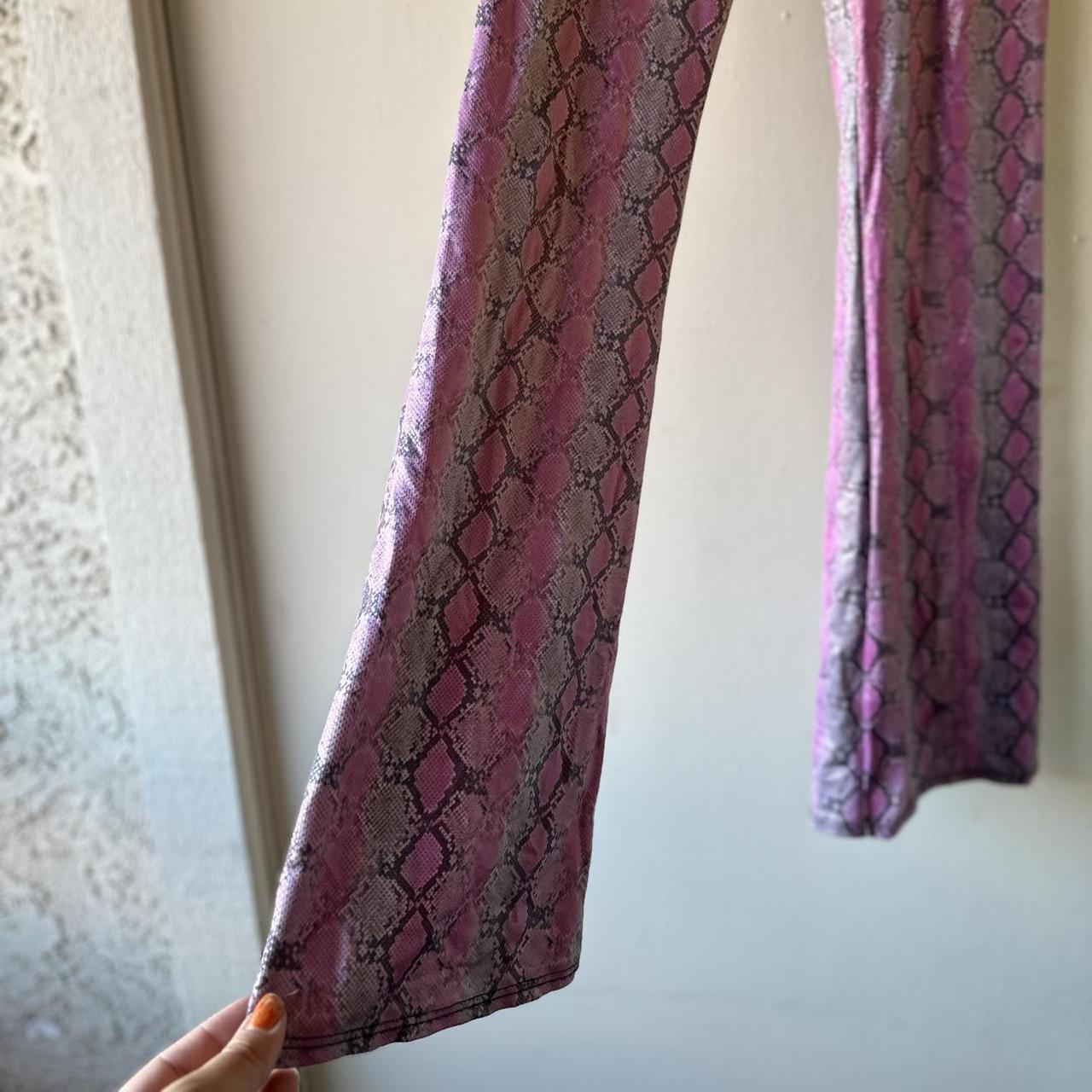 90’s Front Zipper Snake Skin Pants Marked size S/M... - Depop