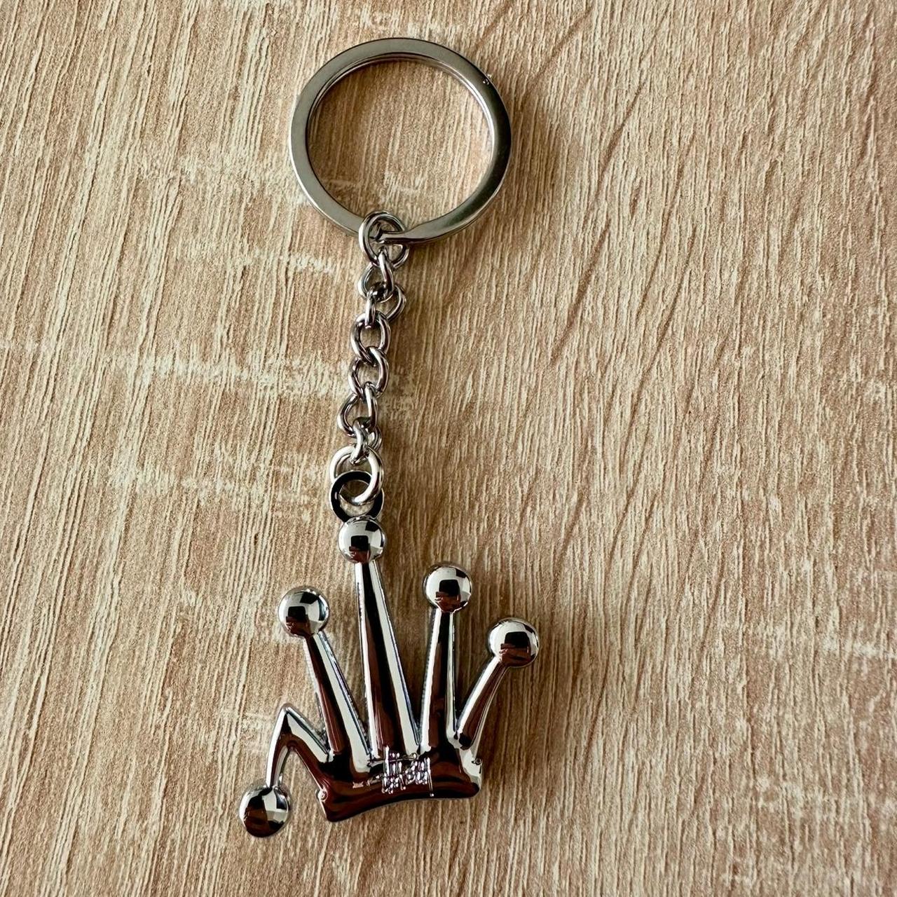 Stussy Bent Crown Keyring in Silver Metal RARE.... | Depop