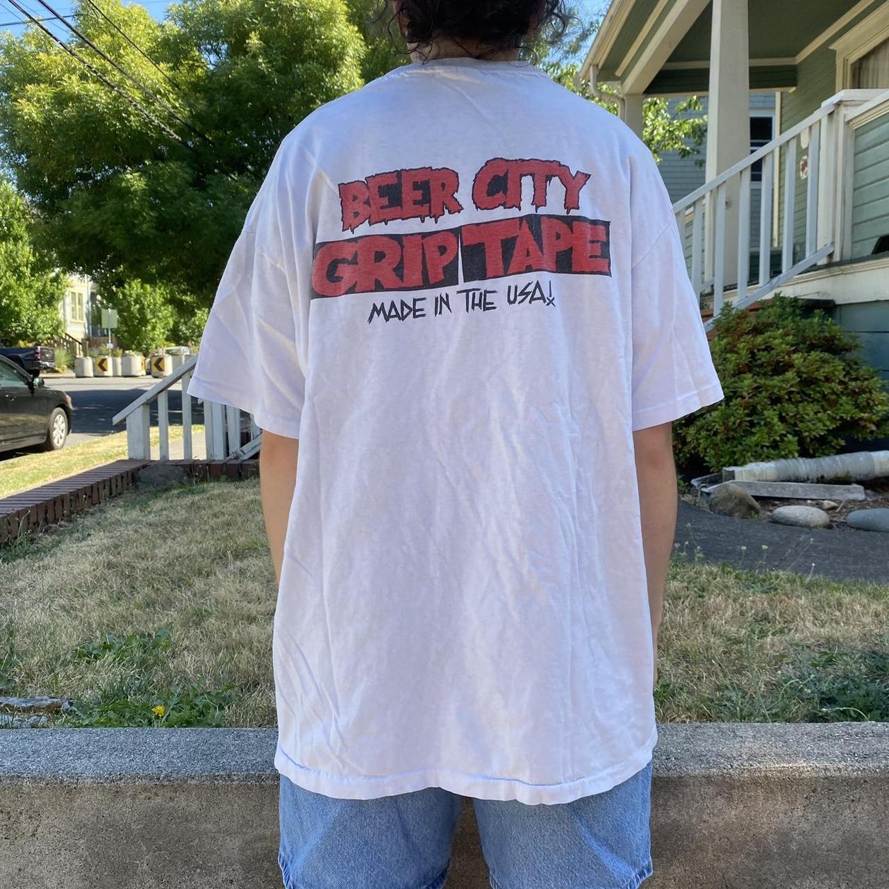 Vintage 90s single stitch Beer City USA skateboards... - Depop