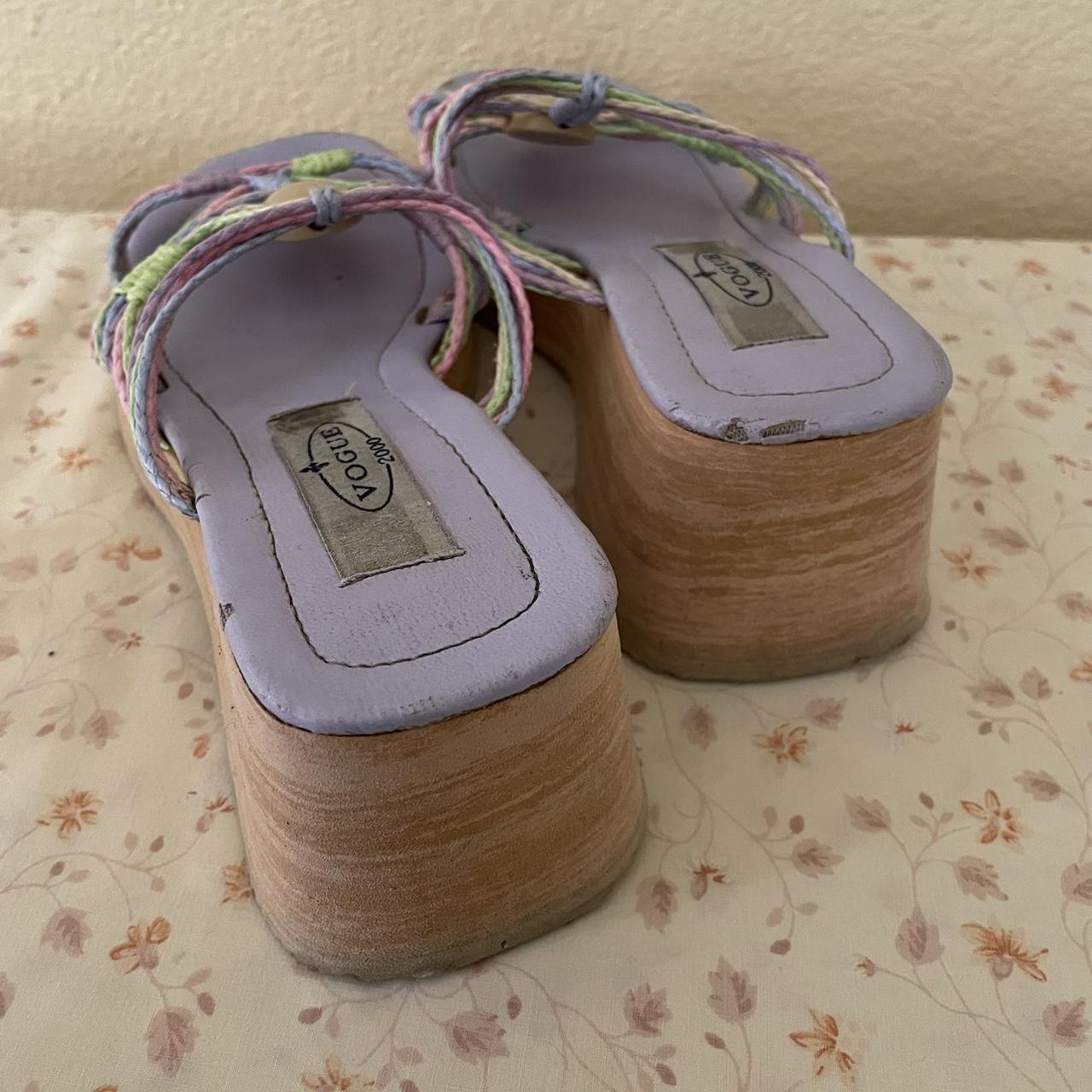 Vogue Women's Pink and Purple Sandals | Depop