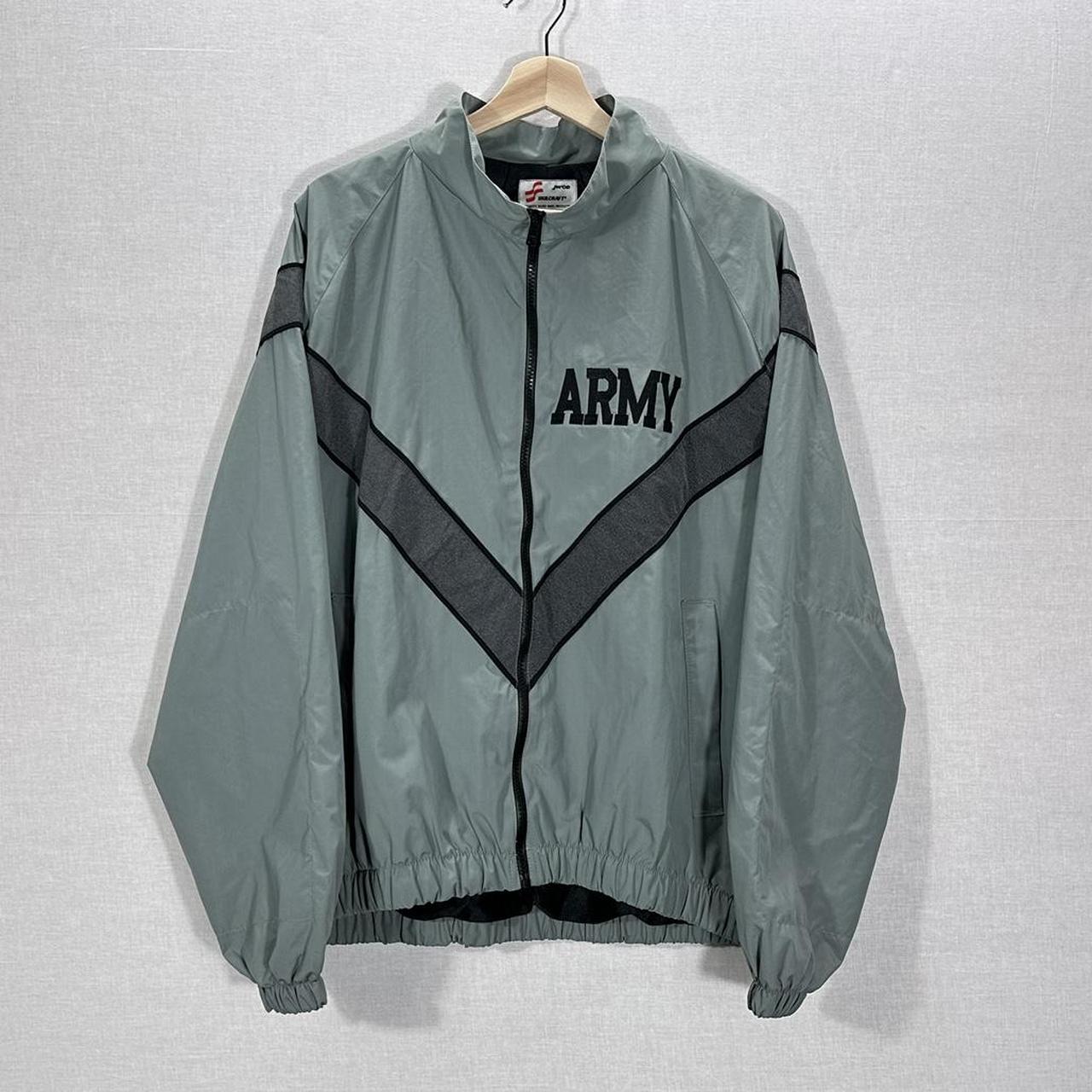 Army Windbreaker Jacket 3M Reflectant Grayish... - Depop