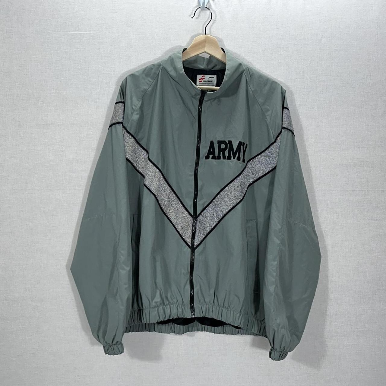 Army Windbreaker Jacket 3M Reflectant Grayish... - Depop