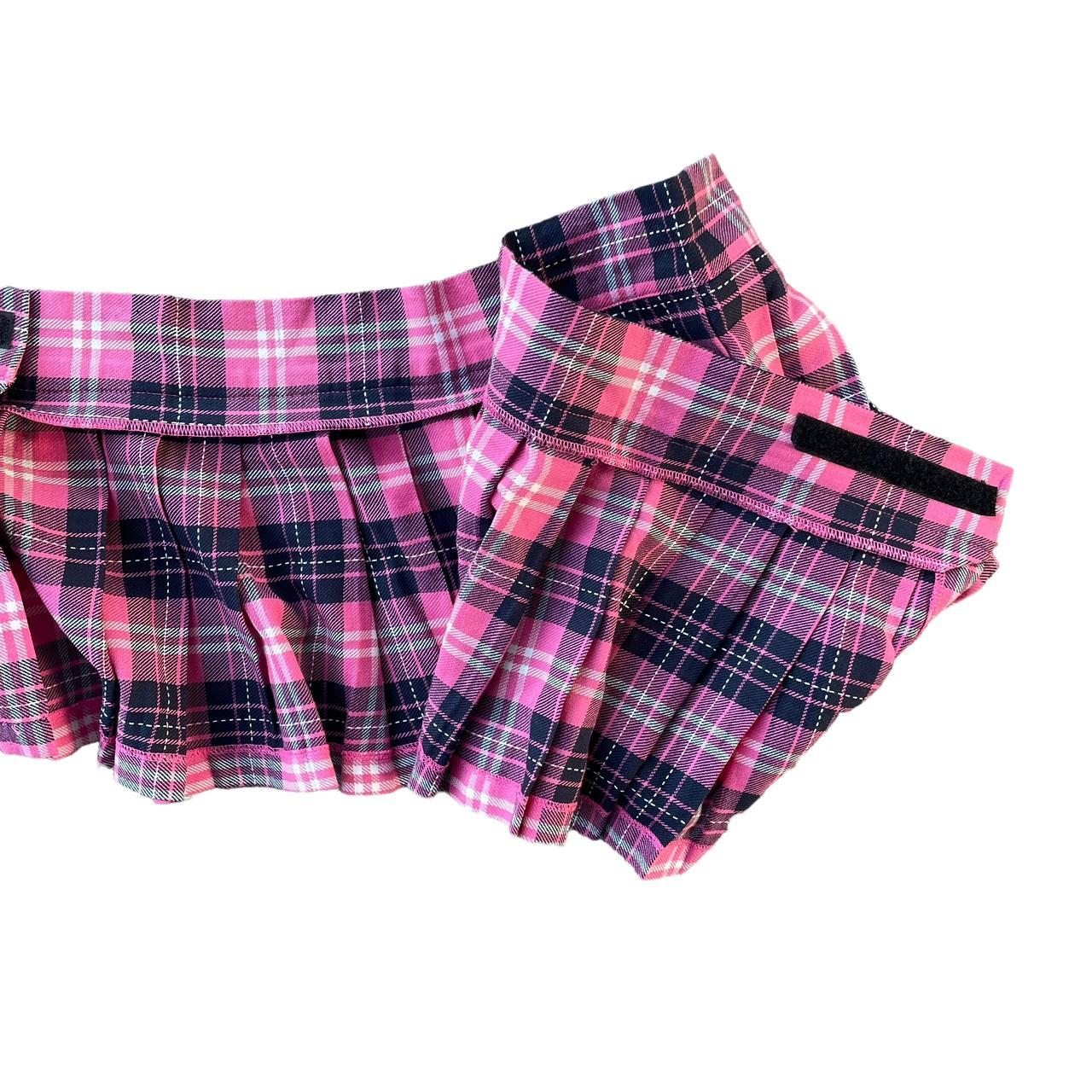 hustler micro mini skirt Plaid micro mini skirt,... - Depop