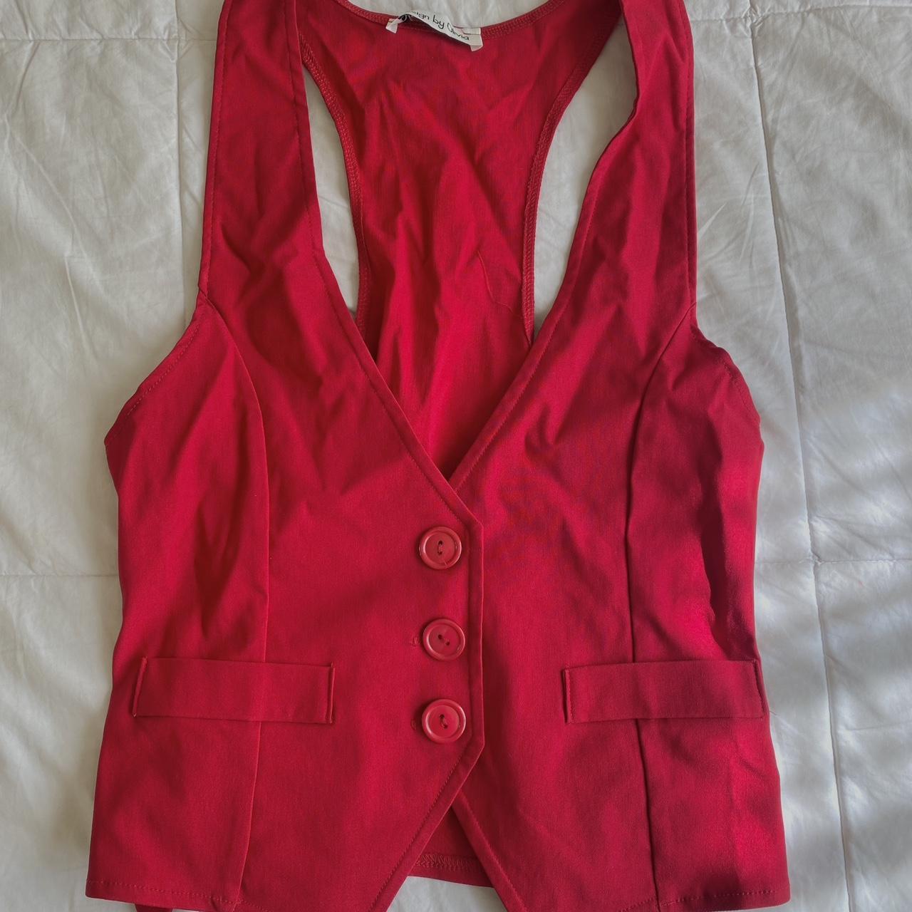 RED VINTAGE VEST ️‍🔥 - Depop