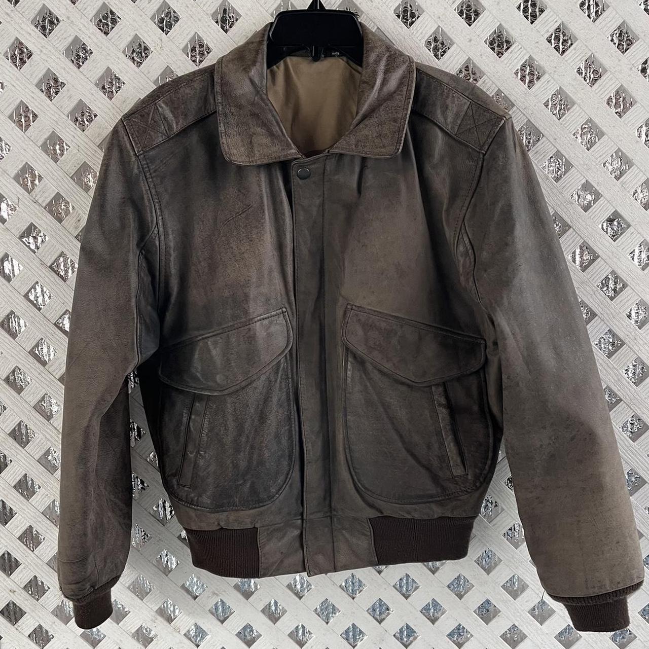 Old School Leather Jacket -easily the sexiest one I... - Depop