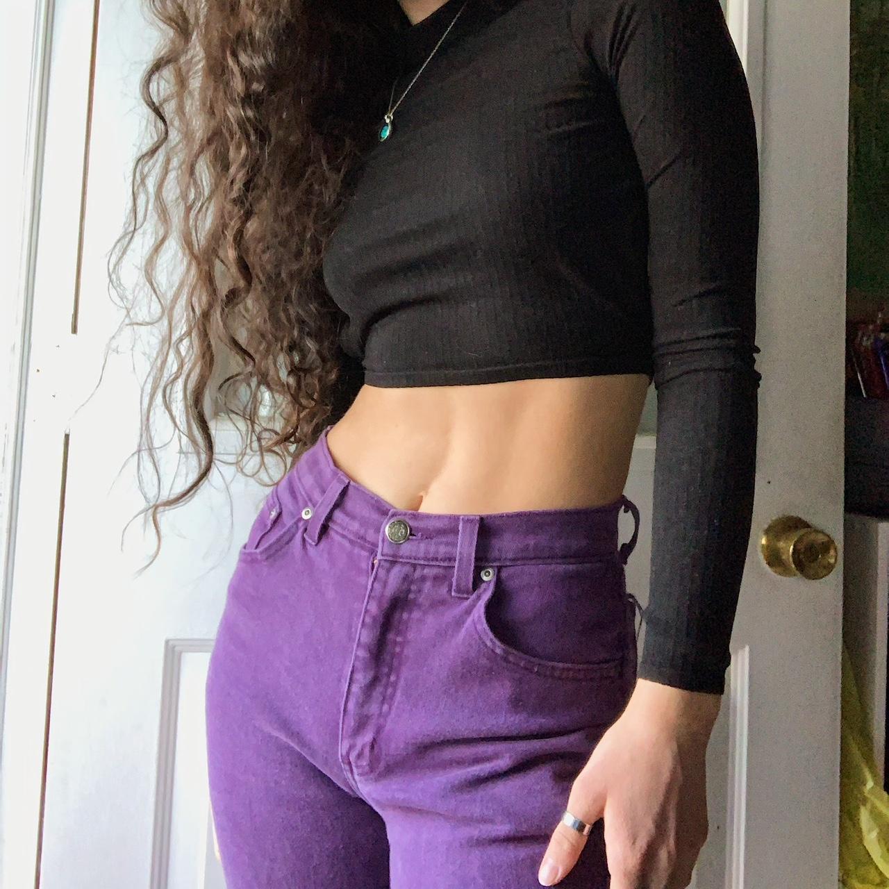 Cute dark purple jeans, - Depop