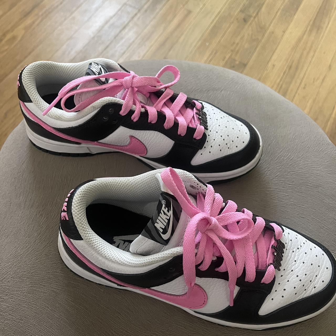 like new Nike dunks with cute lace charm - Depop