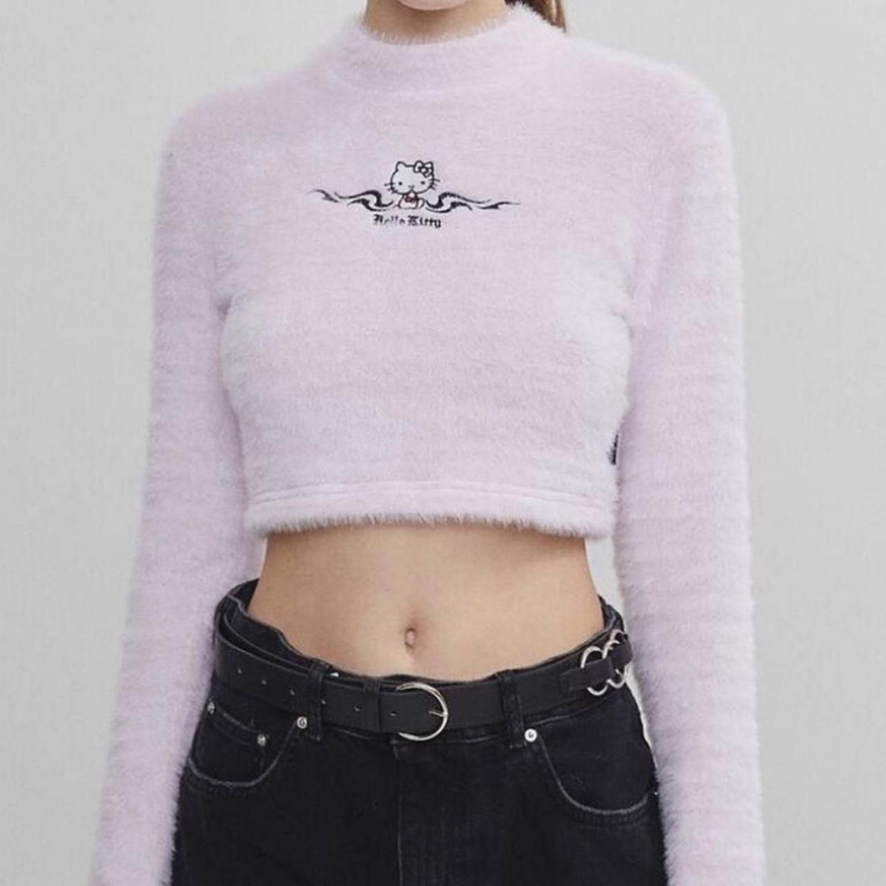 Hello Kitty Cropped Top Details: Hello kitty long... - Depop