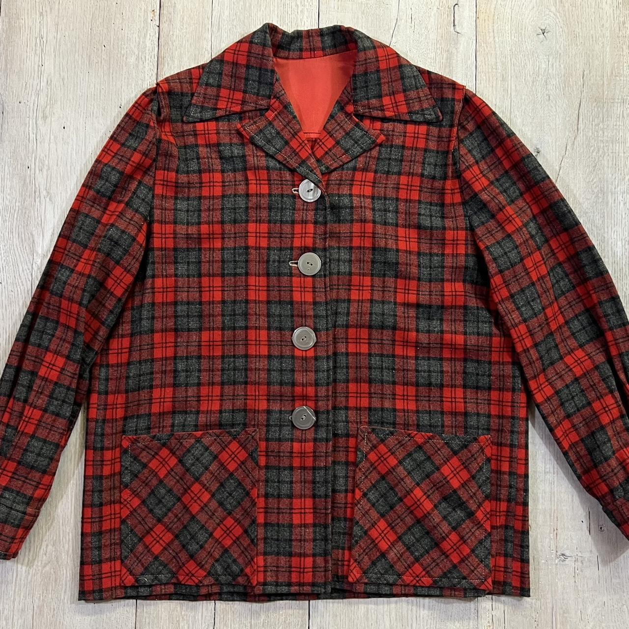 Vintage Pendleton 49er Shirt Jacket 50s Red & Green... - Depop