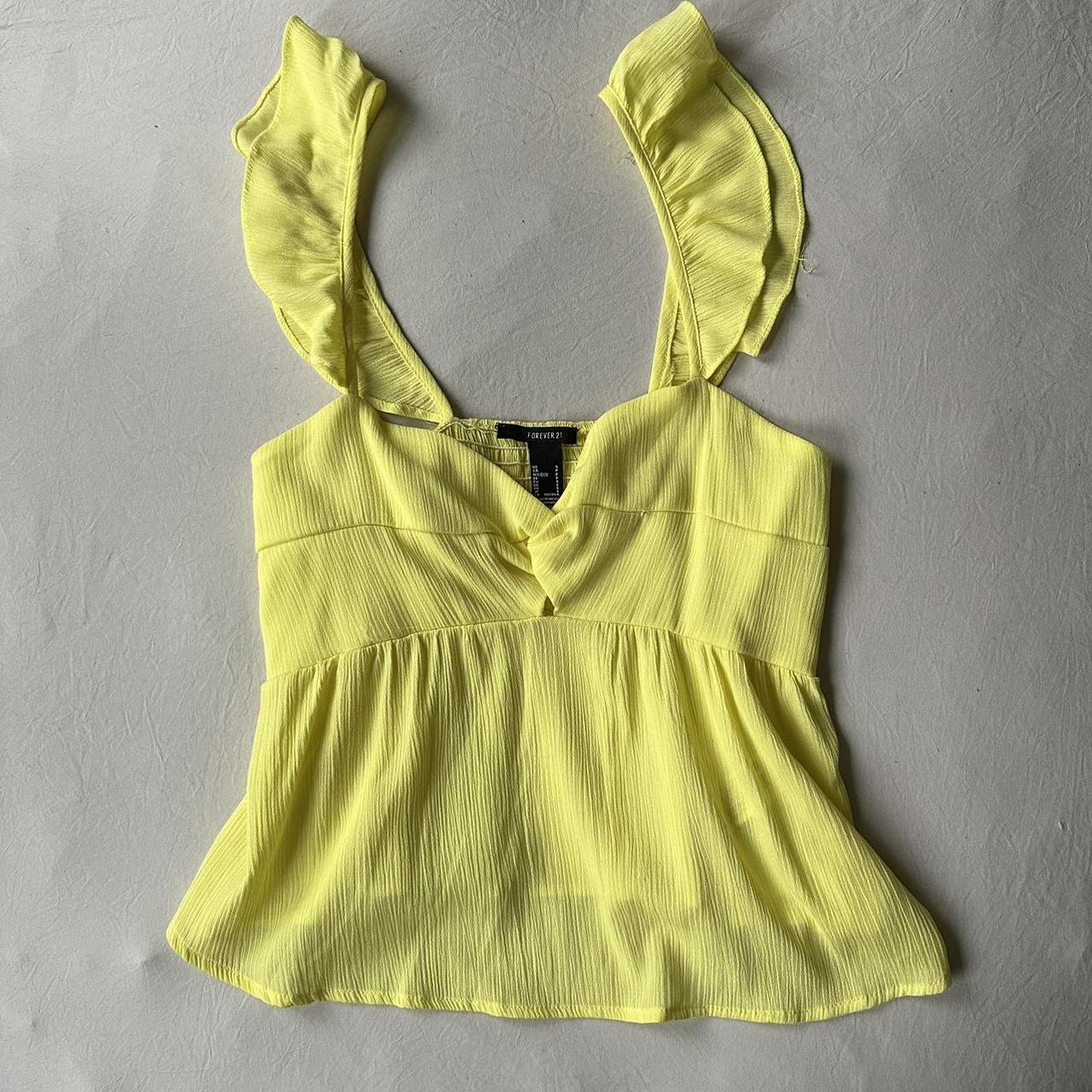Flowy yellow top - size S - brand:... - Depop
