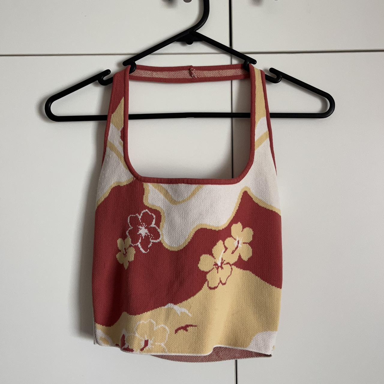 Glassons - hibiscus flower halter. 💛 Size XS, worn a... - Depop