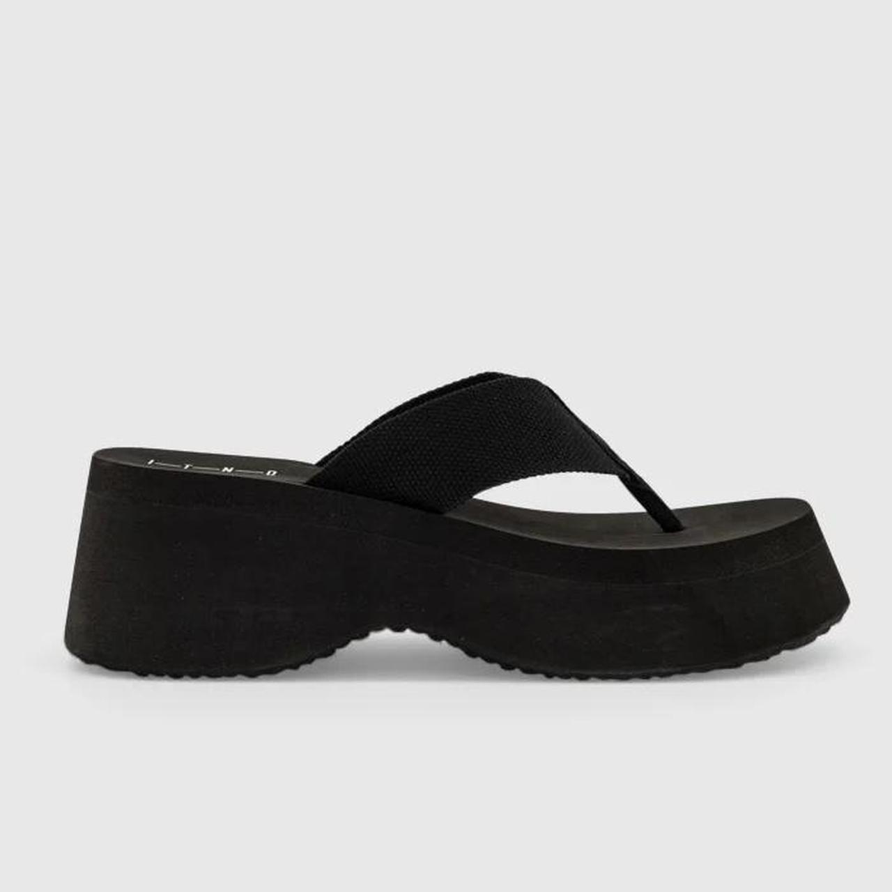 Itno platform thong slides Would fit a 7-8 Strap... - Depop