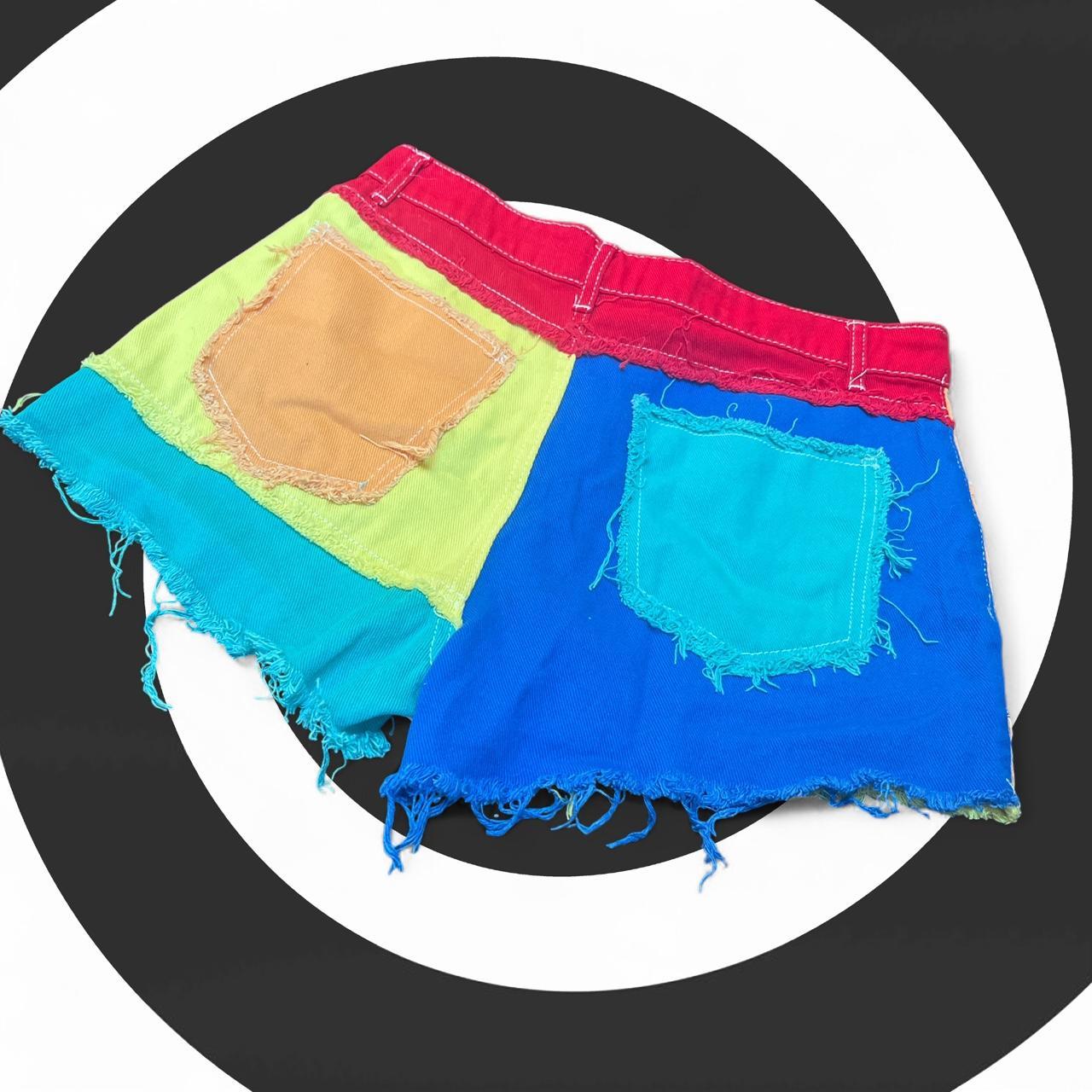 SHEIN - Color Blocked Primary Kidcore Patchwork... | Depop