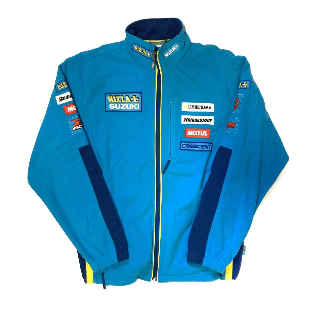 Rizla Suzuki Blue Racing Jacket Sportswear Size... - Depop