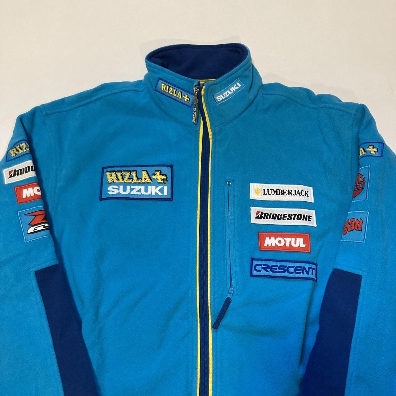 Rizla Suzuki Blue Racing Jacket Sportswear Size... - Depop
