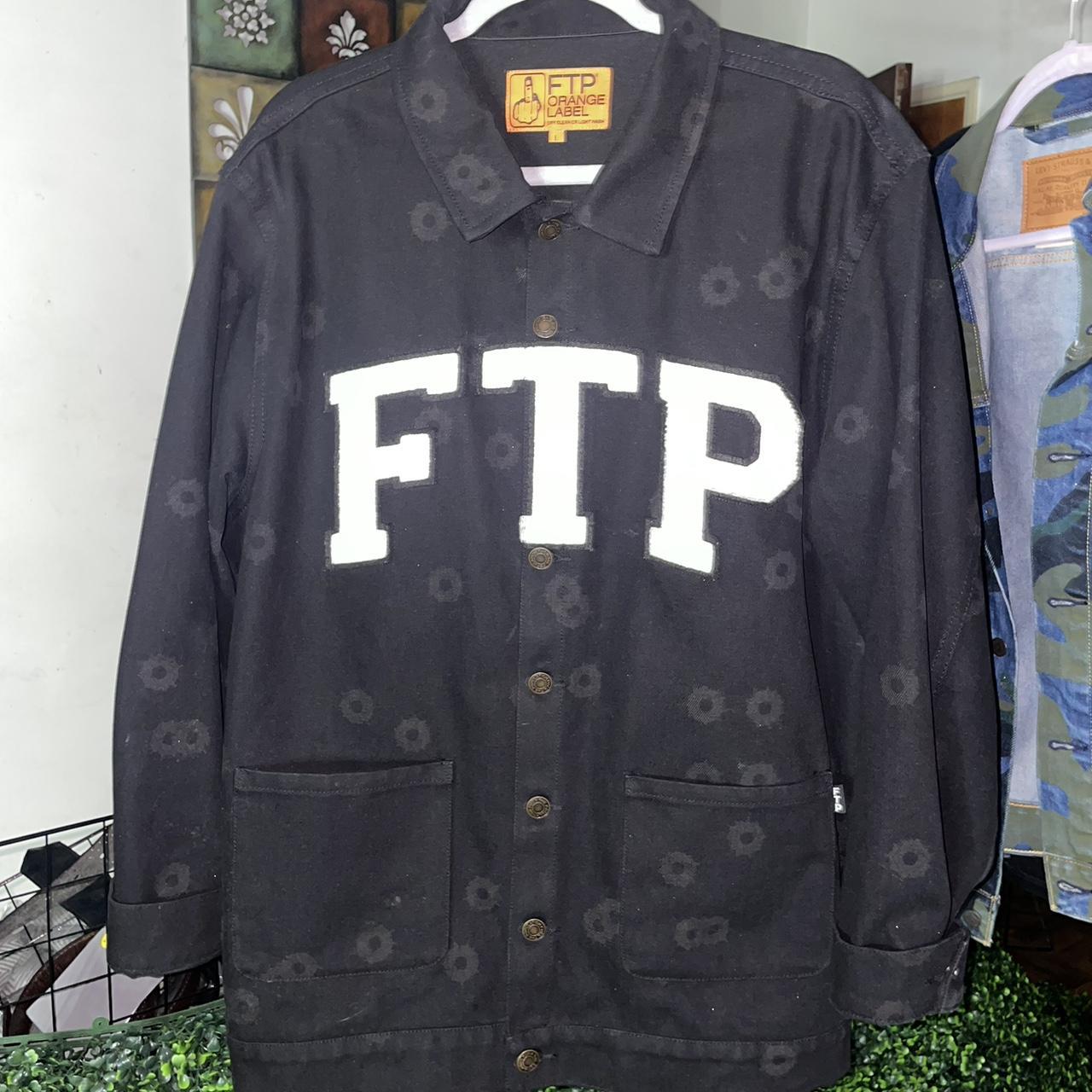 Black FTP bullet jean jacket Size L - Depop