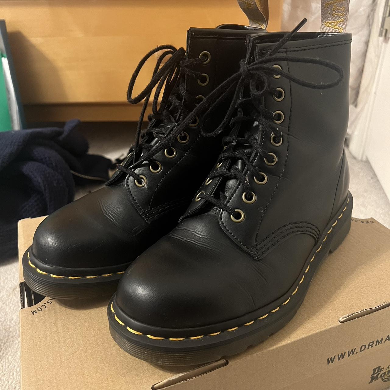 Doc martens vegan 1460 felix lace up boots - worn... - Depop