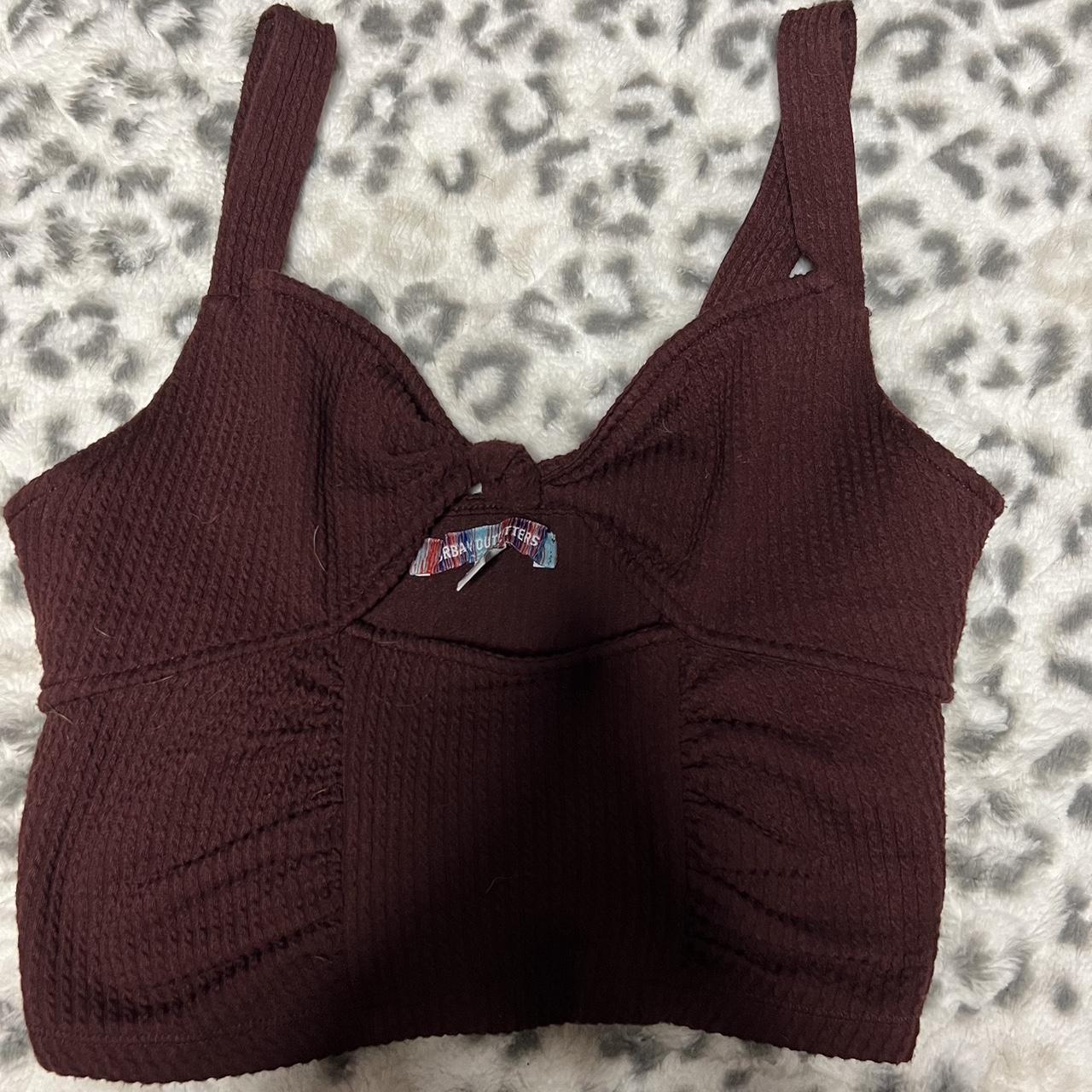 Urban Outfitters Women's Burgundy Vest | Depop