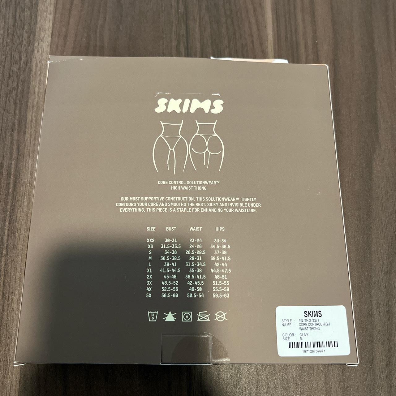 Skims Core Control High Waist Thong Color Clay,... - Depop