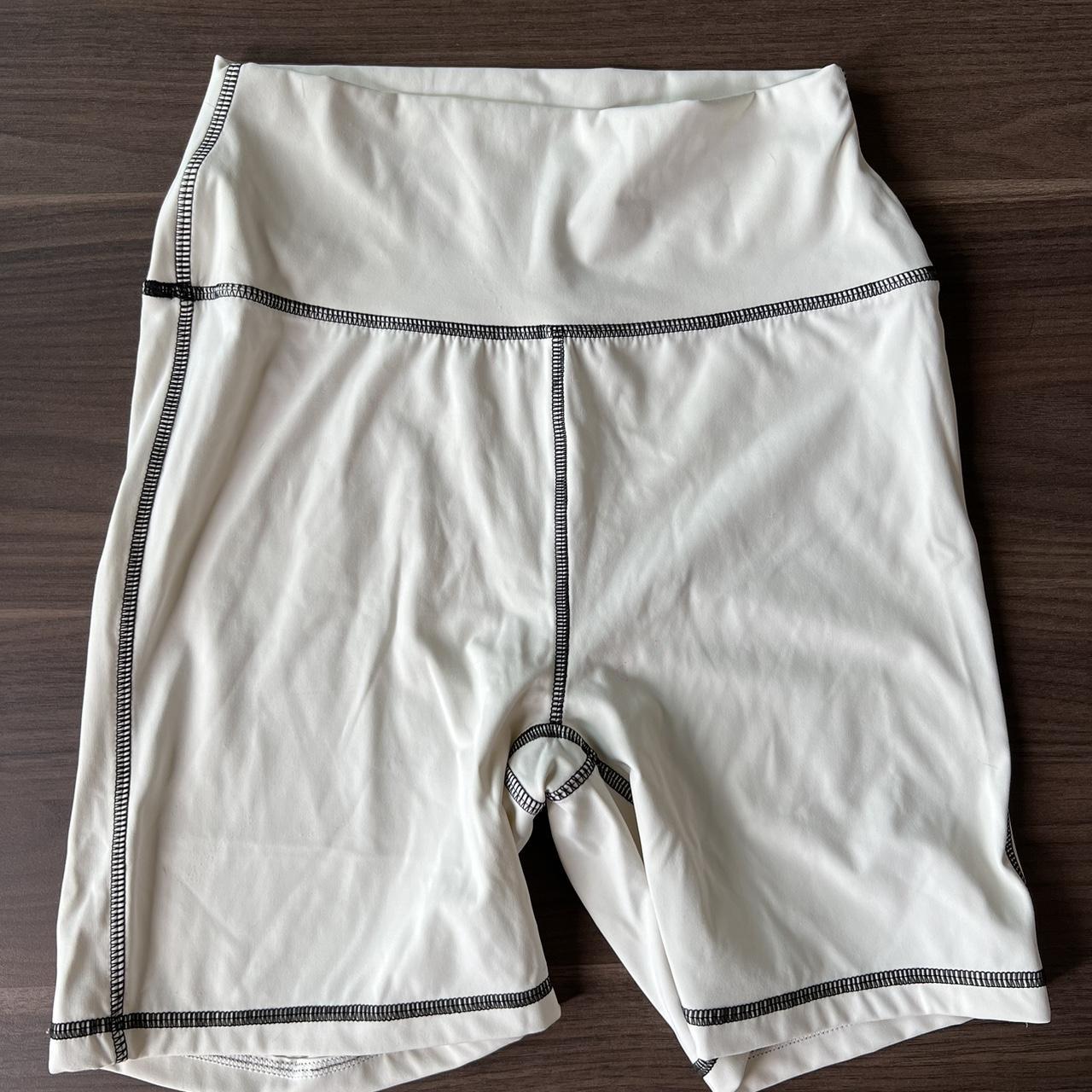 White WeWoreWhat Corset bike shorts Size S Great... - Depop