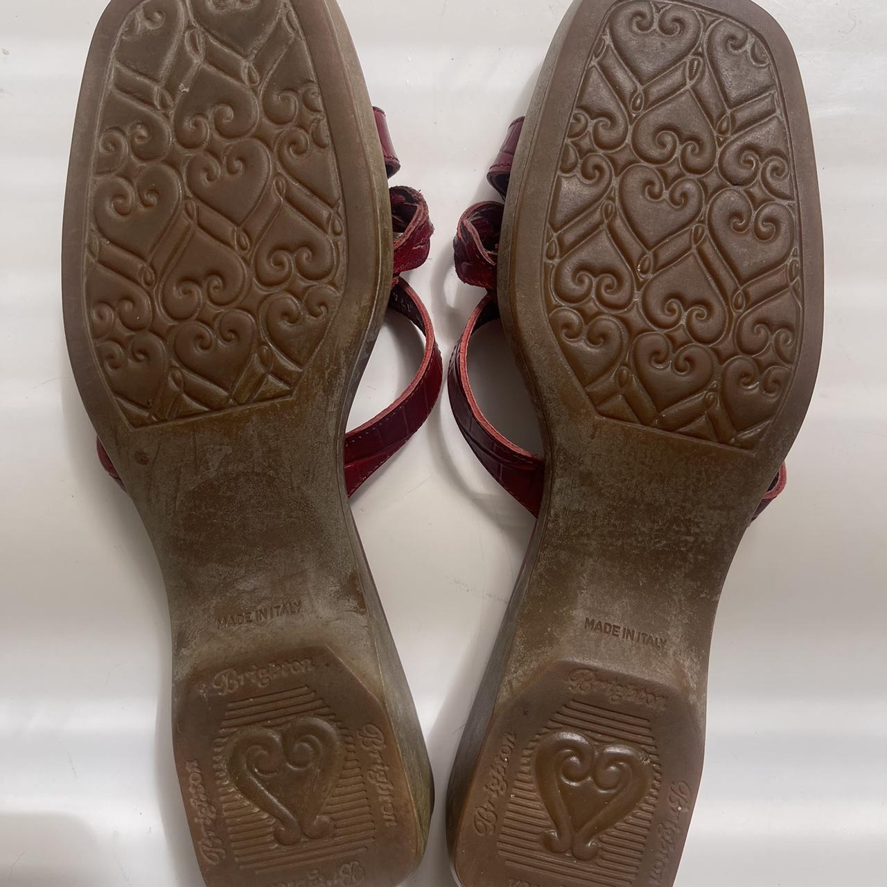 Cherry red and silver heart sandals, passed down... - Depop