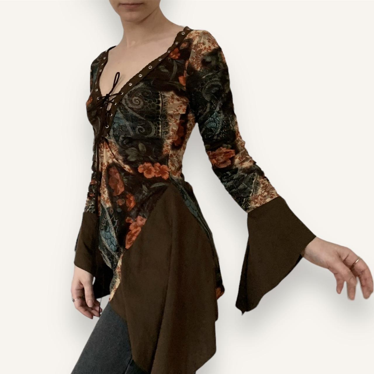 90s Whimsygoth Dark Fairy witchy boho goth vamp bell... - Depop