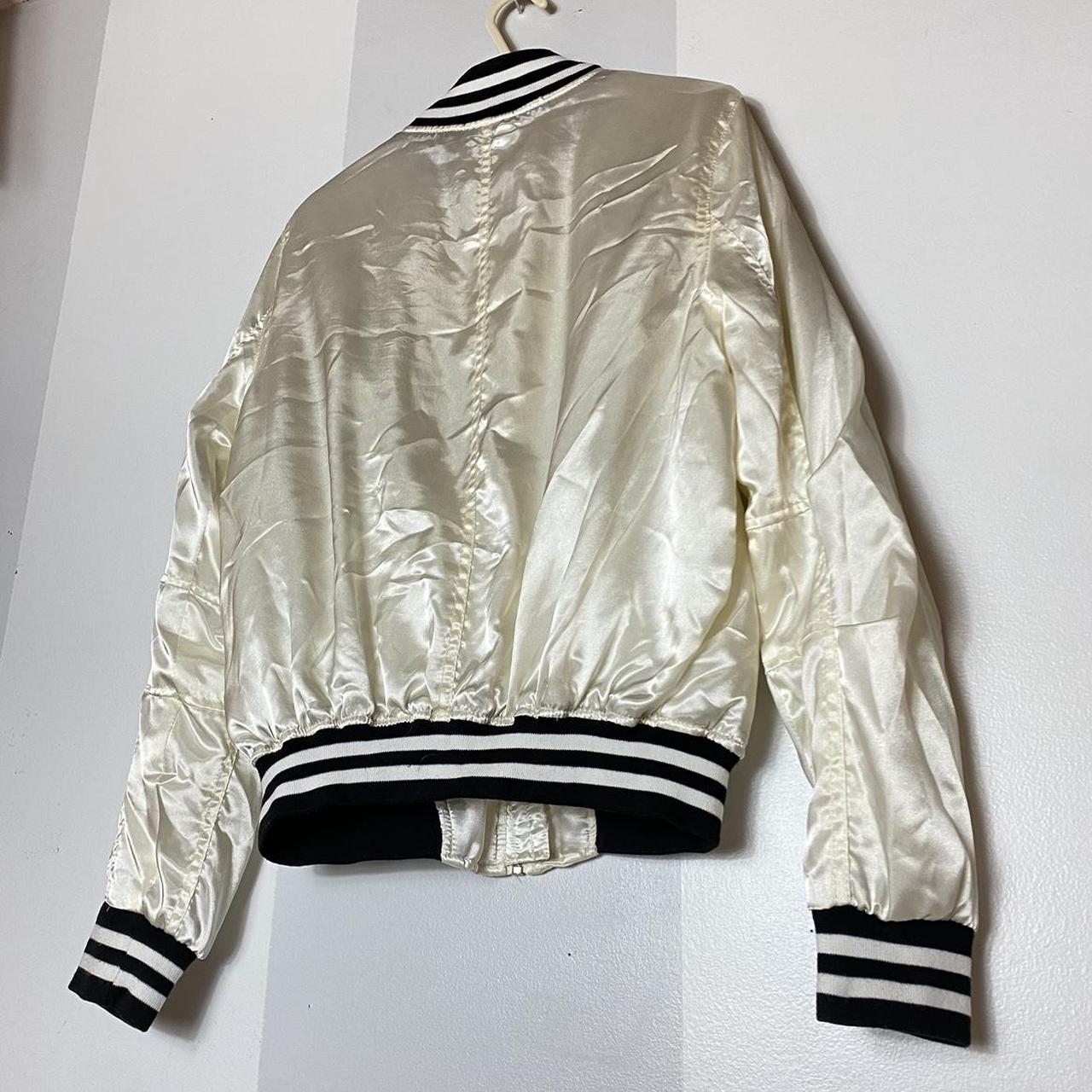 80s Black and White Bomber PayPal is preferred... - Depop