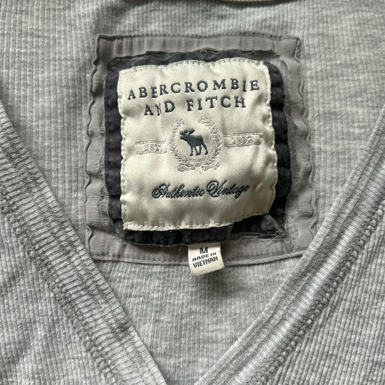 vintage 2000s abercrombie & fitch heather grey... - Depop