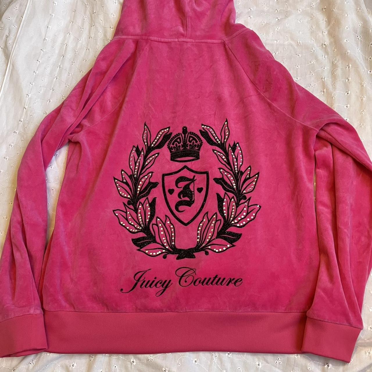2000s Juicy Couture pink velour jacket Bella... - Depop