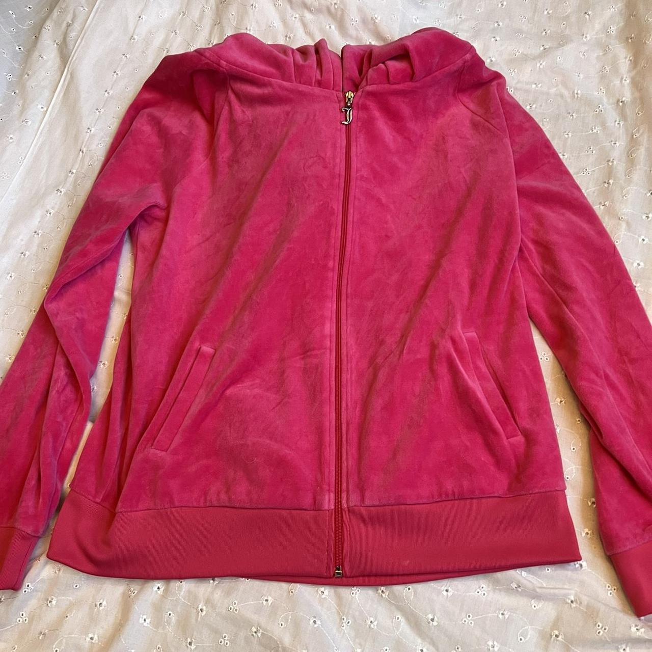 2000s Juicy Couture pink velour jacket Bella... - Depop
