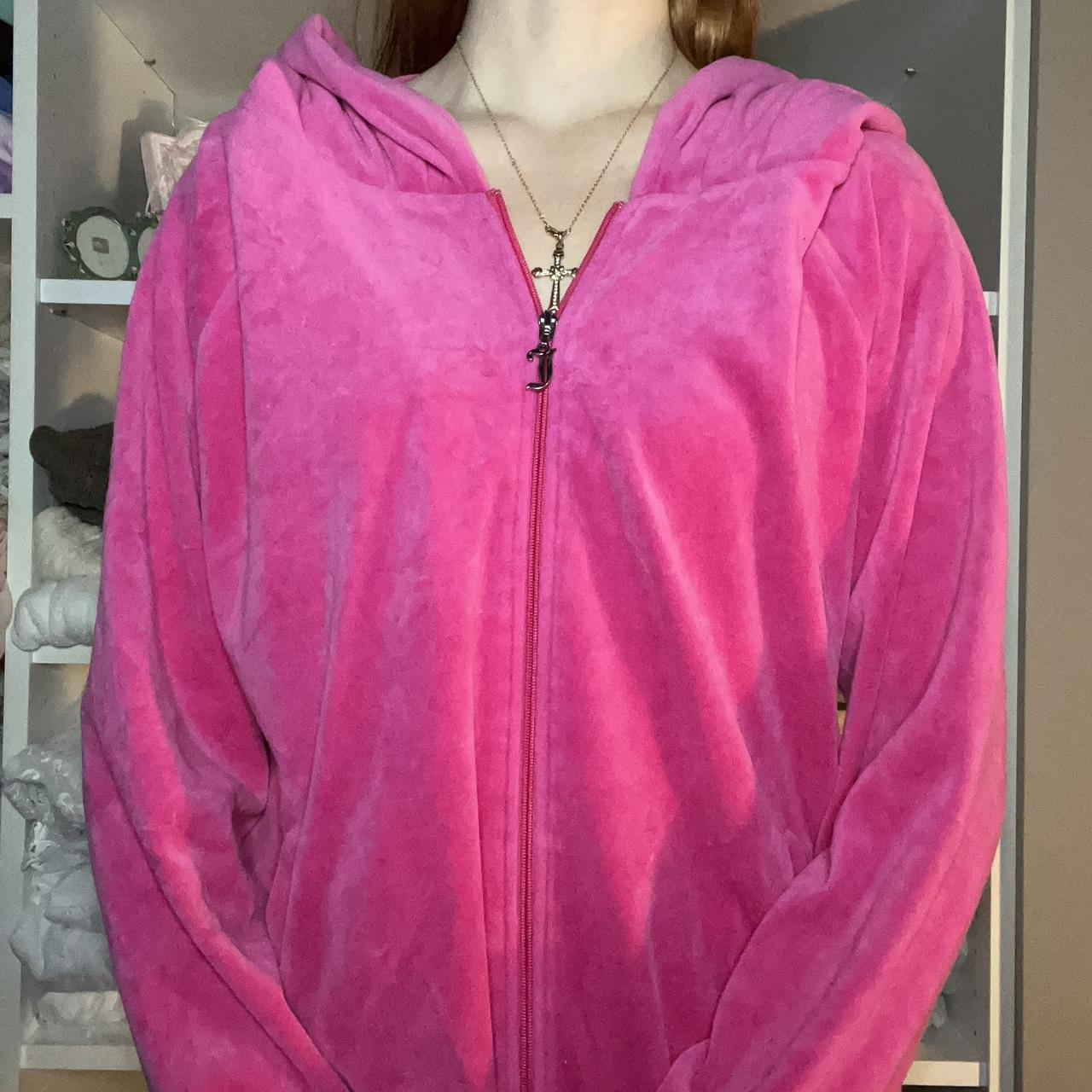 2000s Juicy Couture pink velour jacket Bella... - Depop