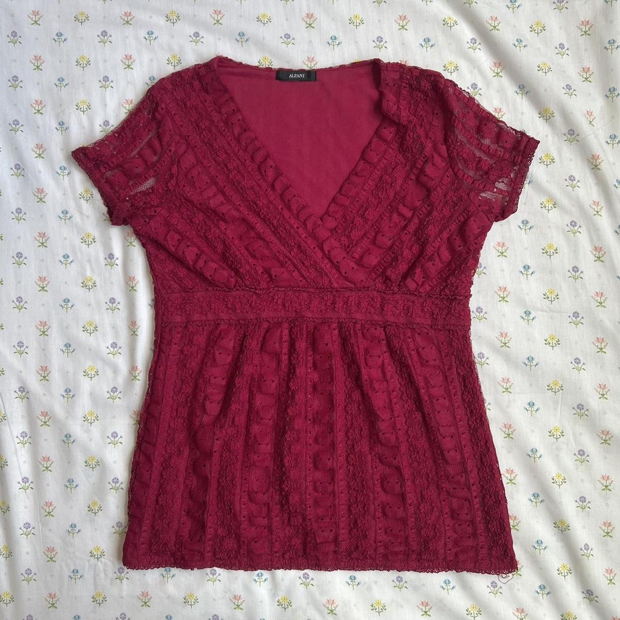 Raspberry pink lace babydoll top Pit to pit: 19... - Depop