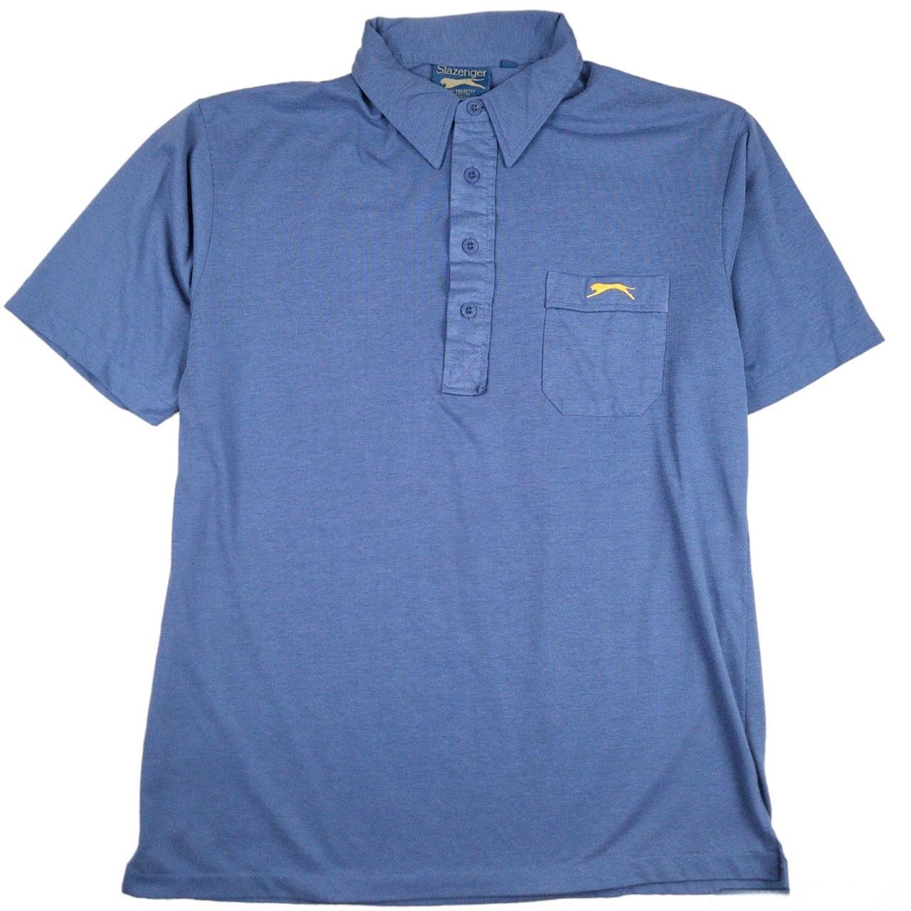 Vintage slazenger 4 button dagger collar polo shirt.... | Depop