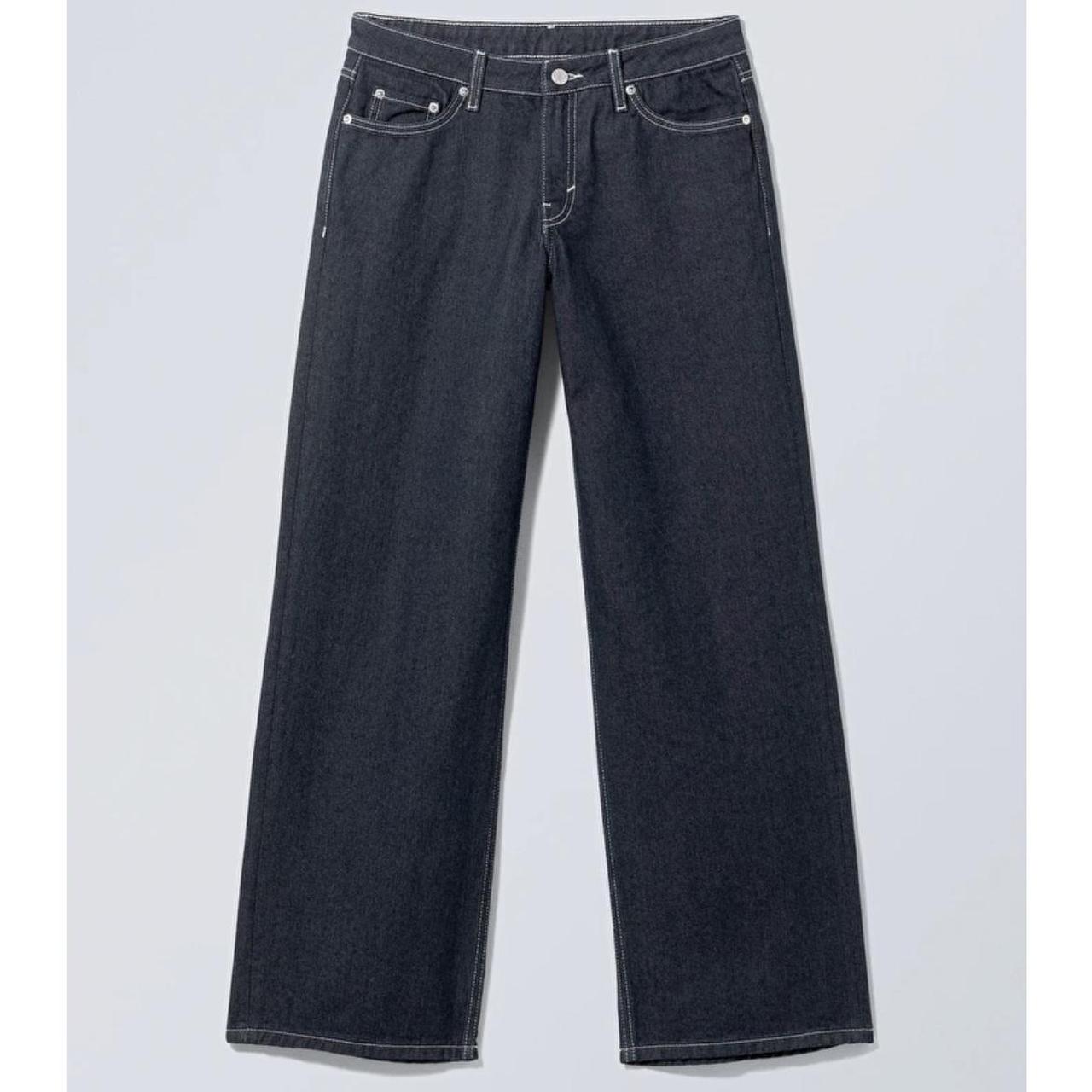 Dark blue weekday jeans ‘Ample low loose jeans’ in... - Depop
