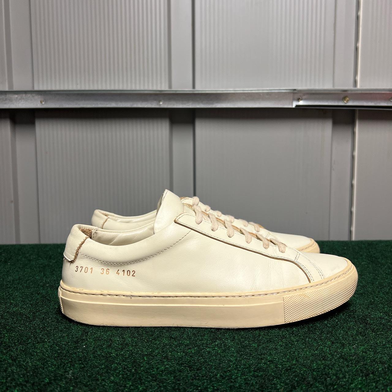 Common Projects Women's Cream Trainers | Depop