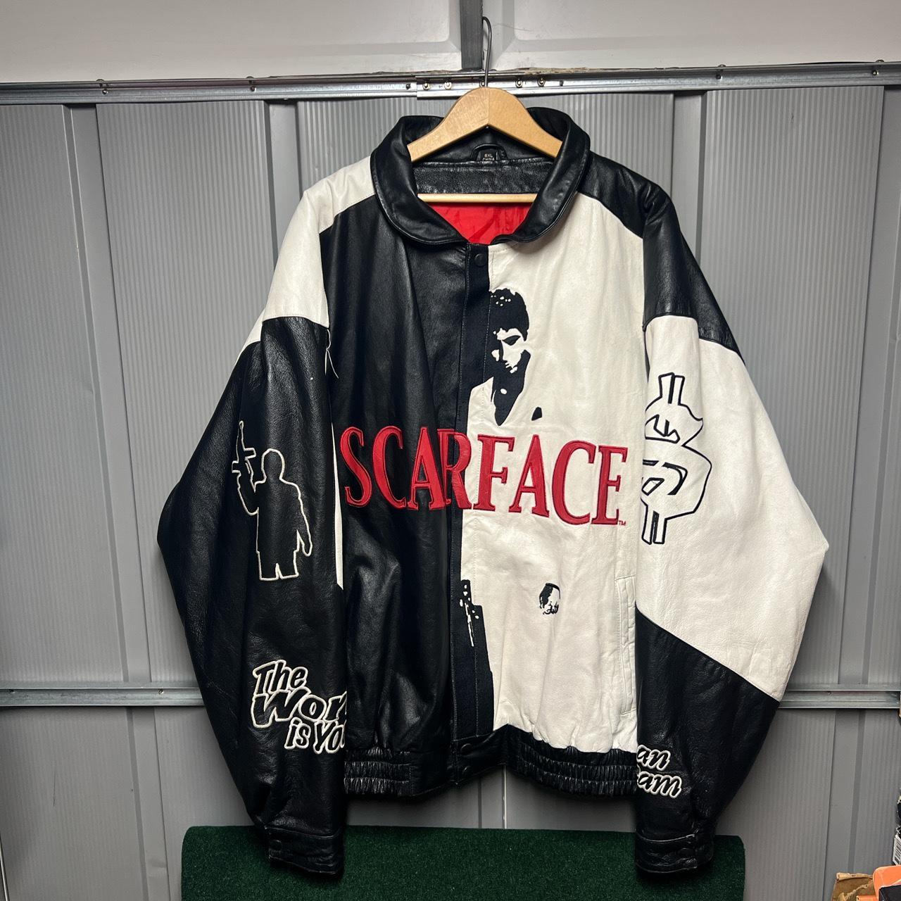 Vintage 90’s Scarface Leather Jacket In Great... - Depop