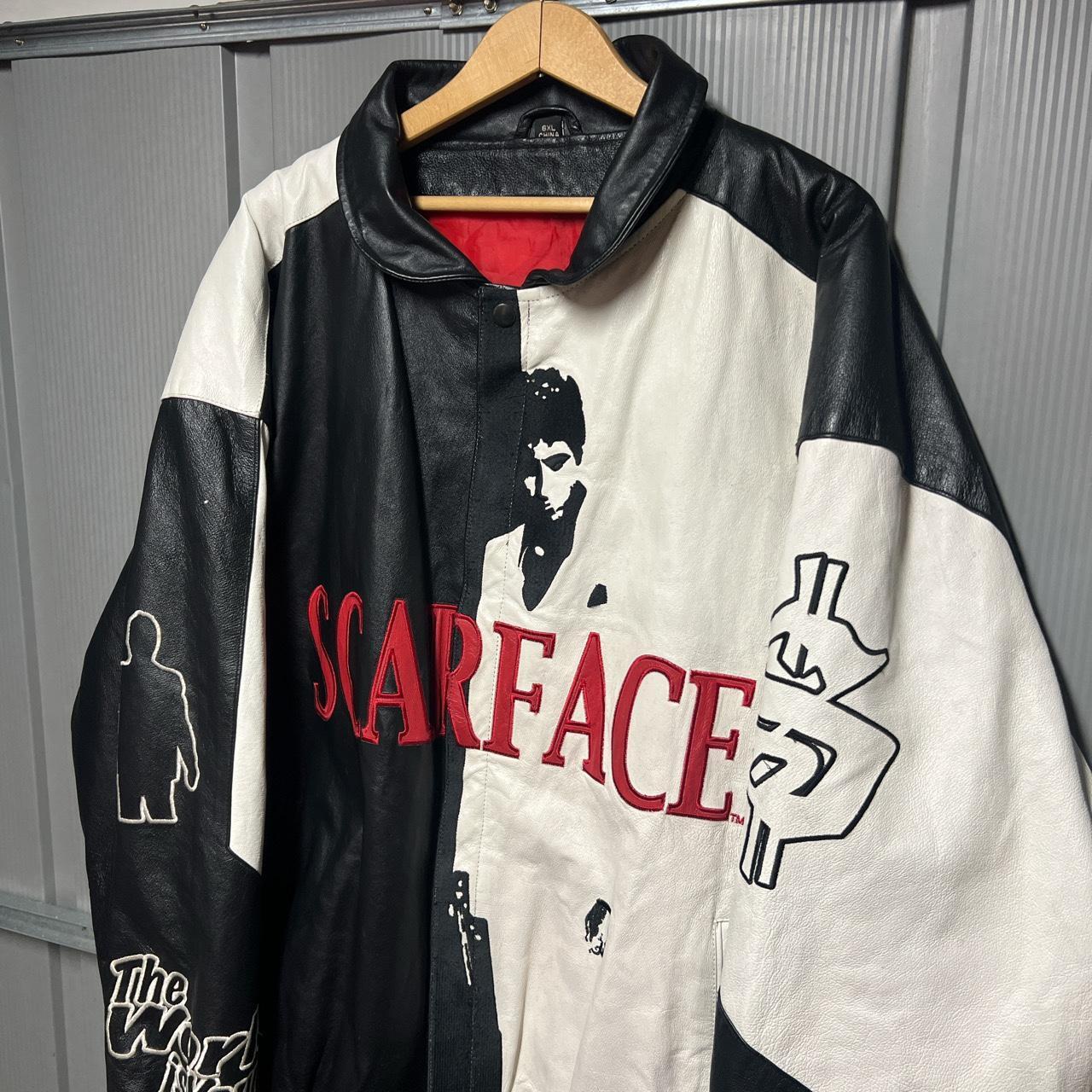 Vintage 90’s Scarface Leather Jacket In Great... - Depop