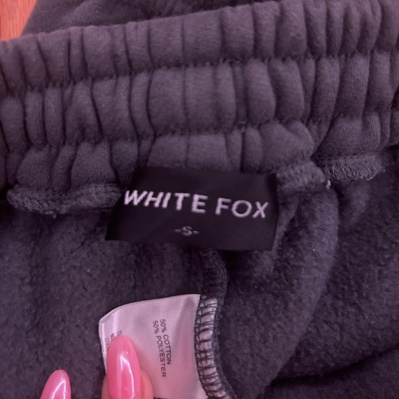 White Fox gray and purple sweatpants softest thing... - Depop