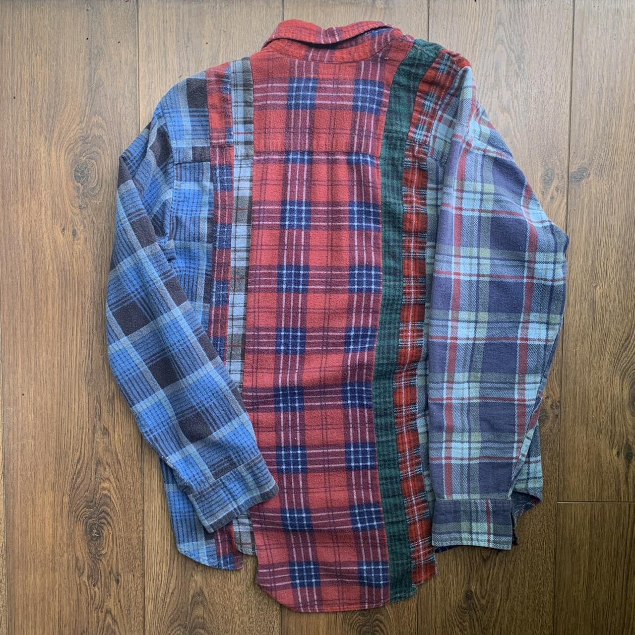 Needles rebuild flannel shirt Size XS (TTS M... - Depop