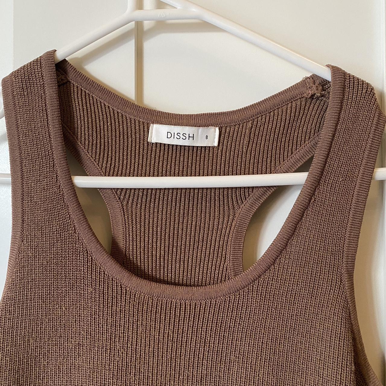 Dissh knit singlet, slightly cropped length. Has... - Depop