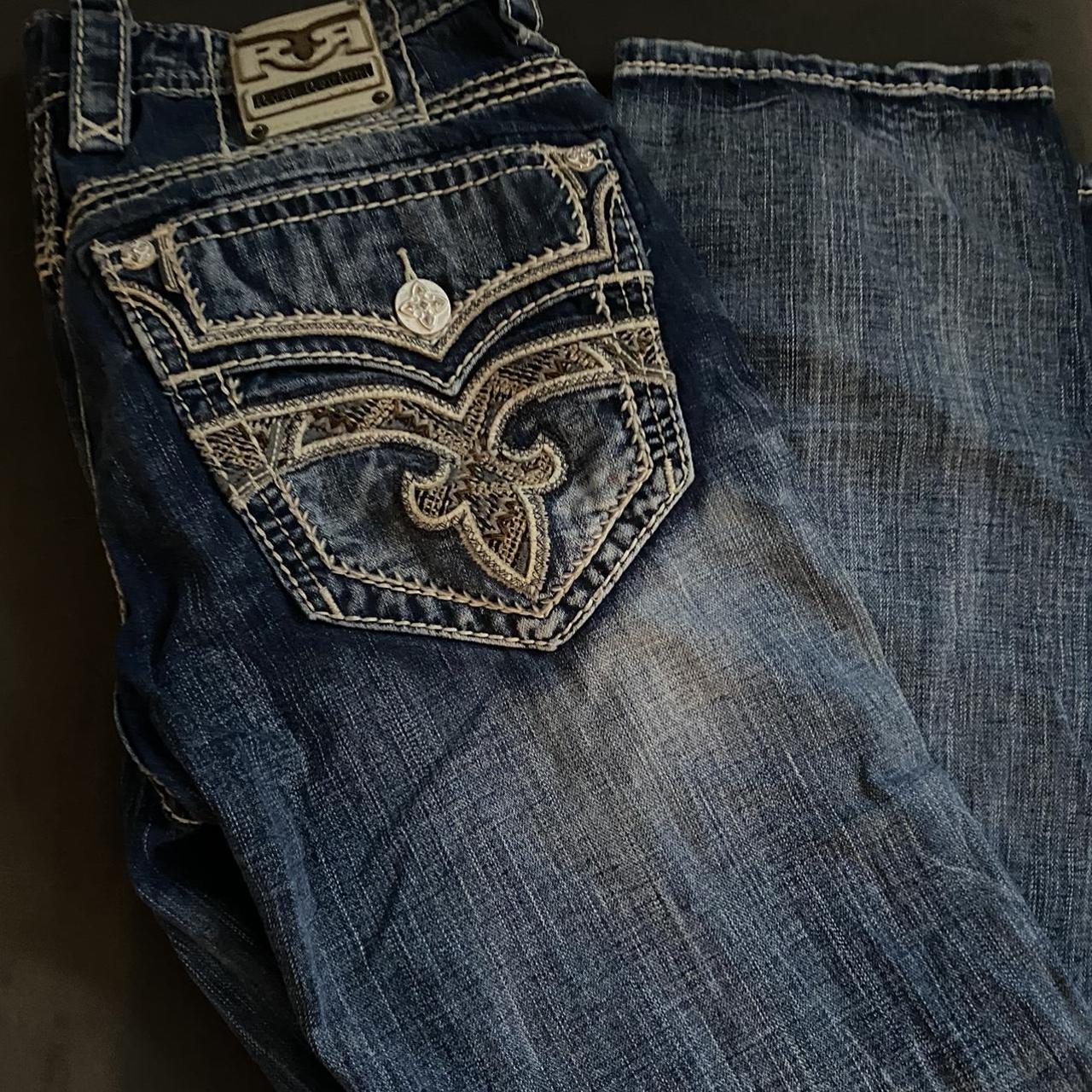 Rock revival straight leg blue jeans. Super dope... - Depop